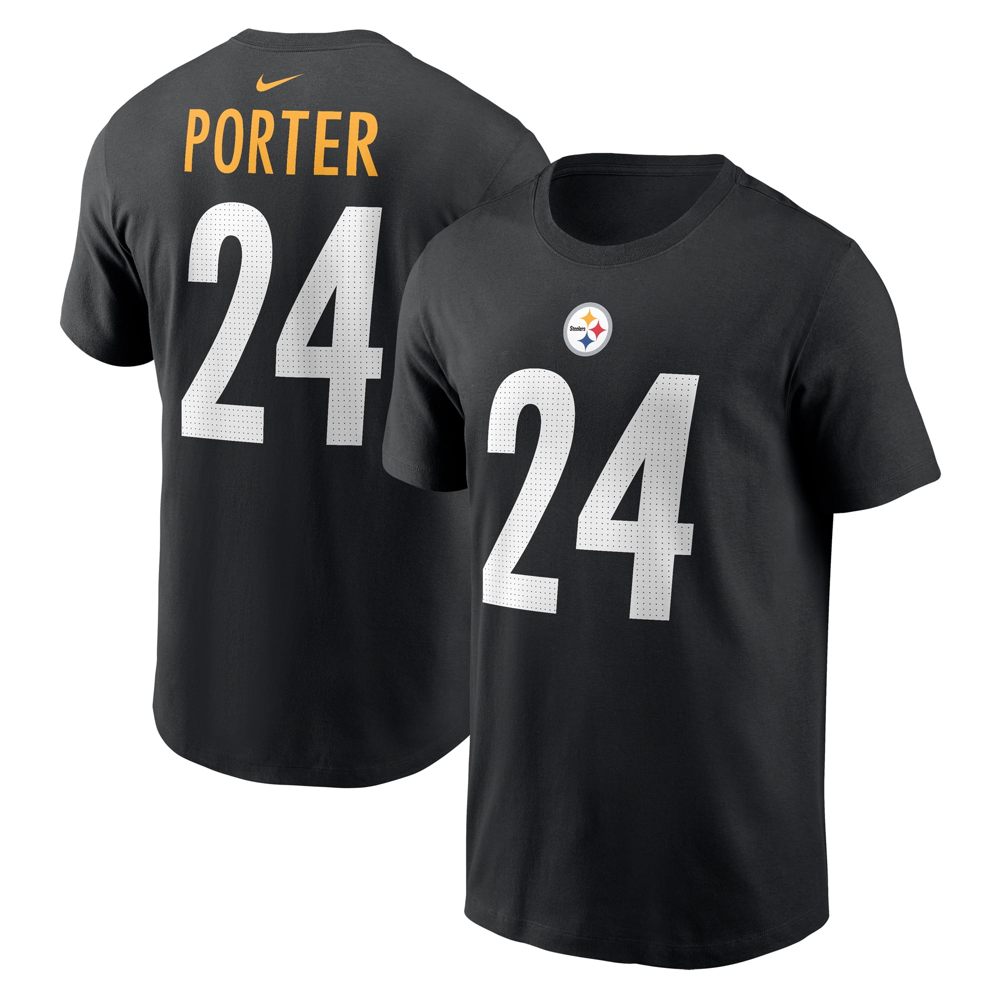 Men's Nike Joey Porter Jr. Black Pittsburgh Steelers Player Name ...