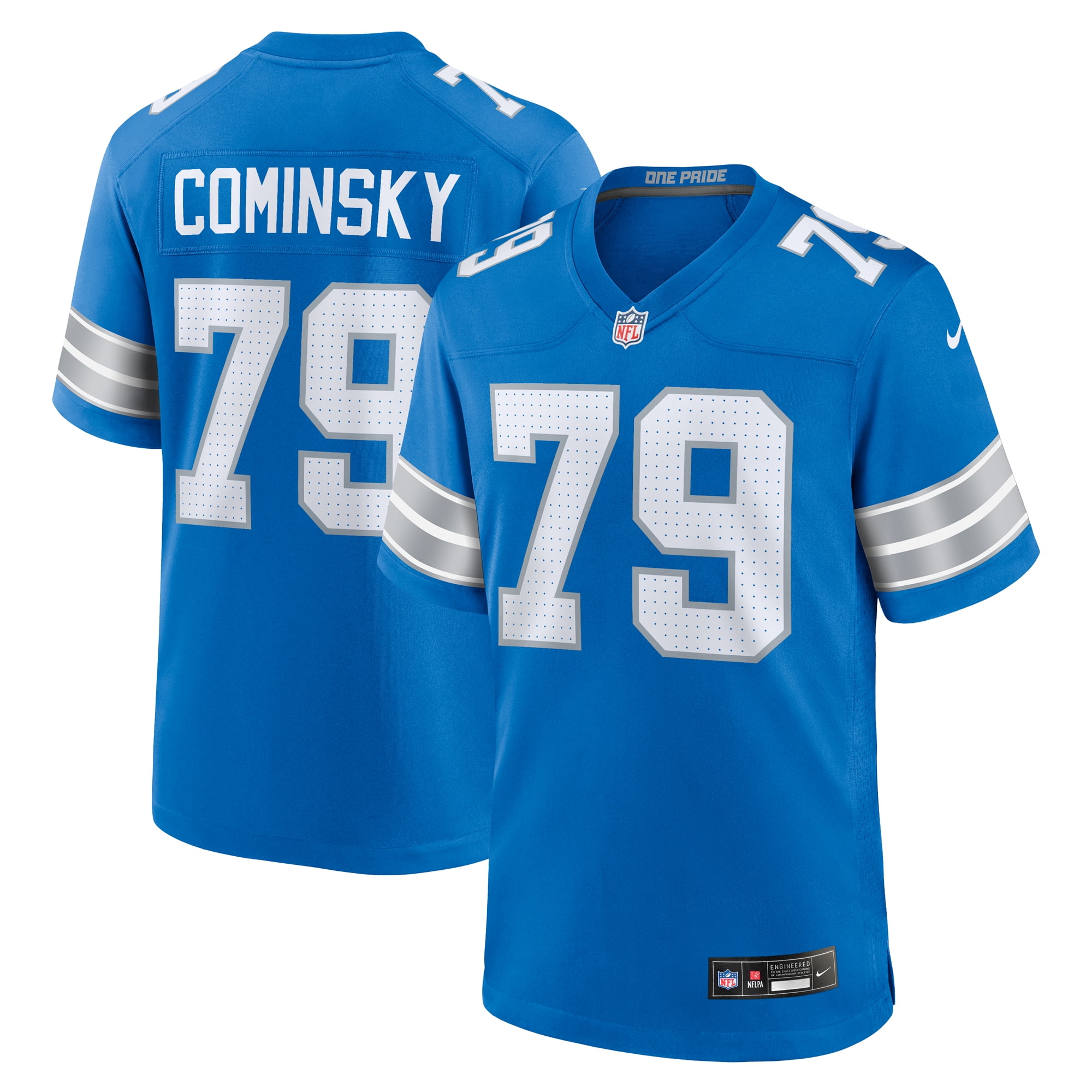 Men's Nike John Cominsky Blue Detroit Lions Team Game Jersey - Walmart.com