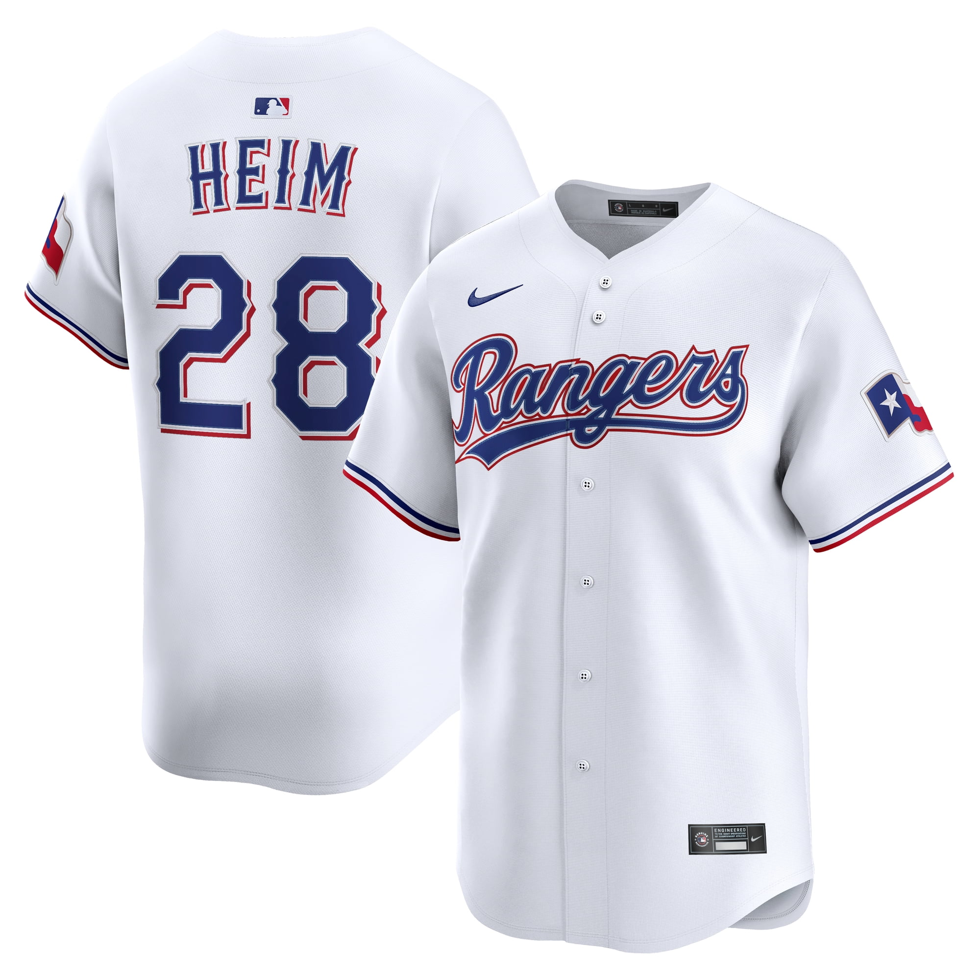 Men's Nike Jonah Heim White Texas Rangers Home Limited Player Jersey ...