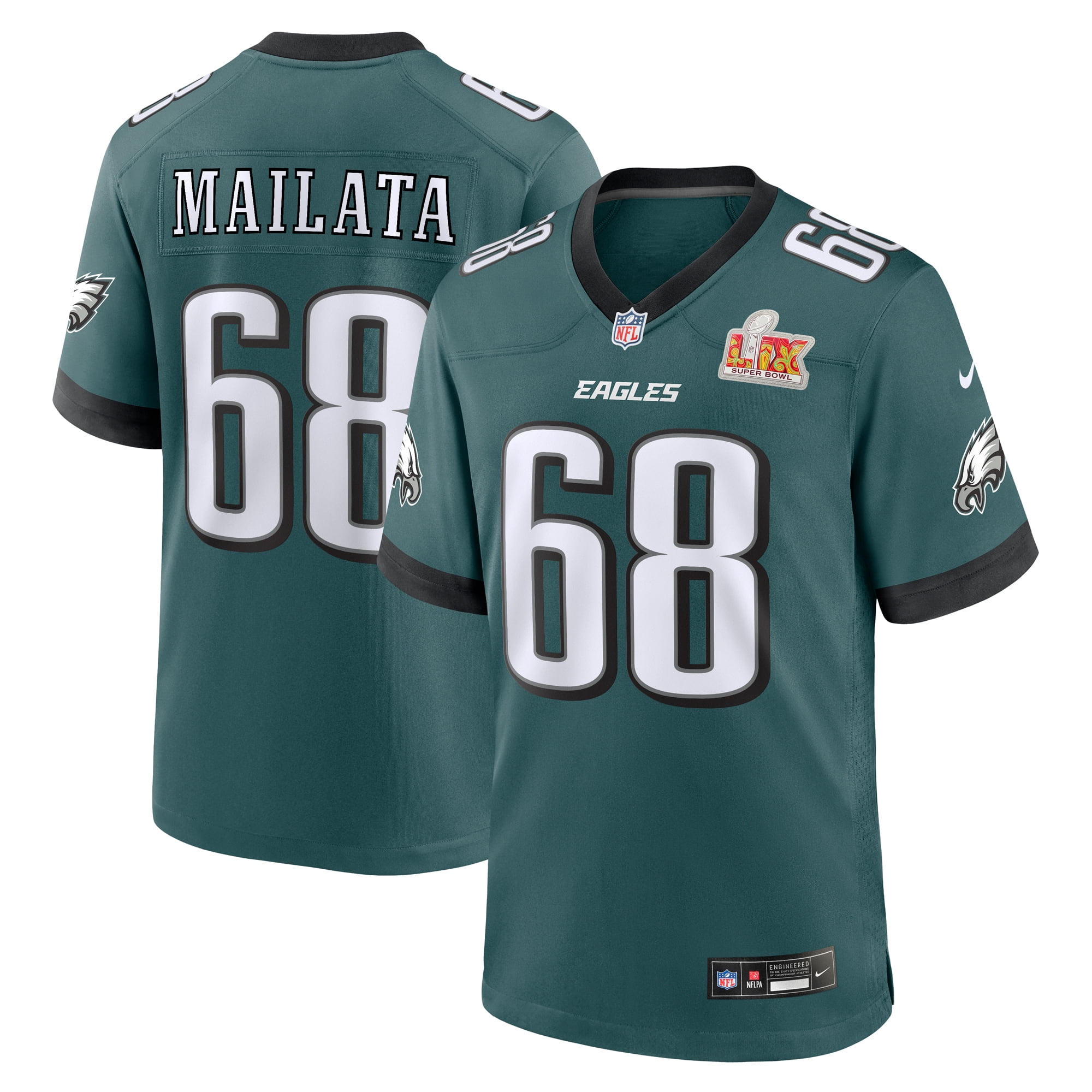 Men's Nike Jordan Mailata Midnight Green Philadelphia Eagles Super Bowl ...