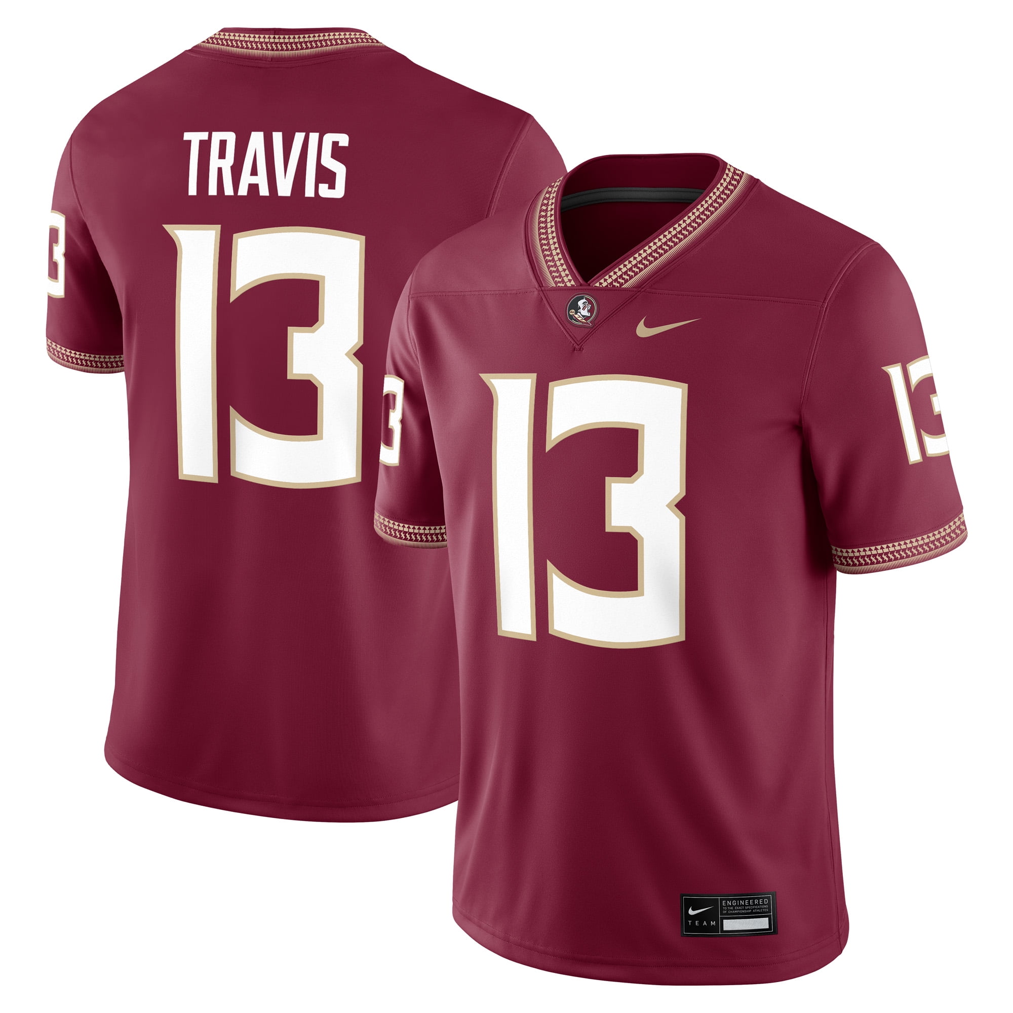Men's Nike Jordan Travis Garnet Florida State Seminoles Player Game ...