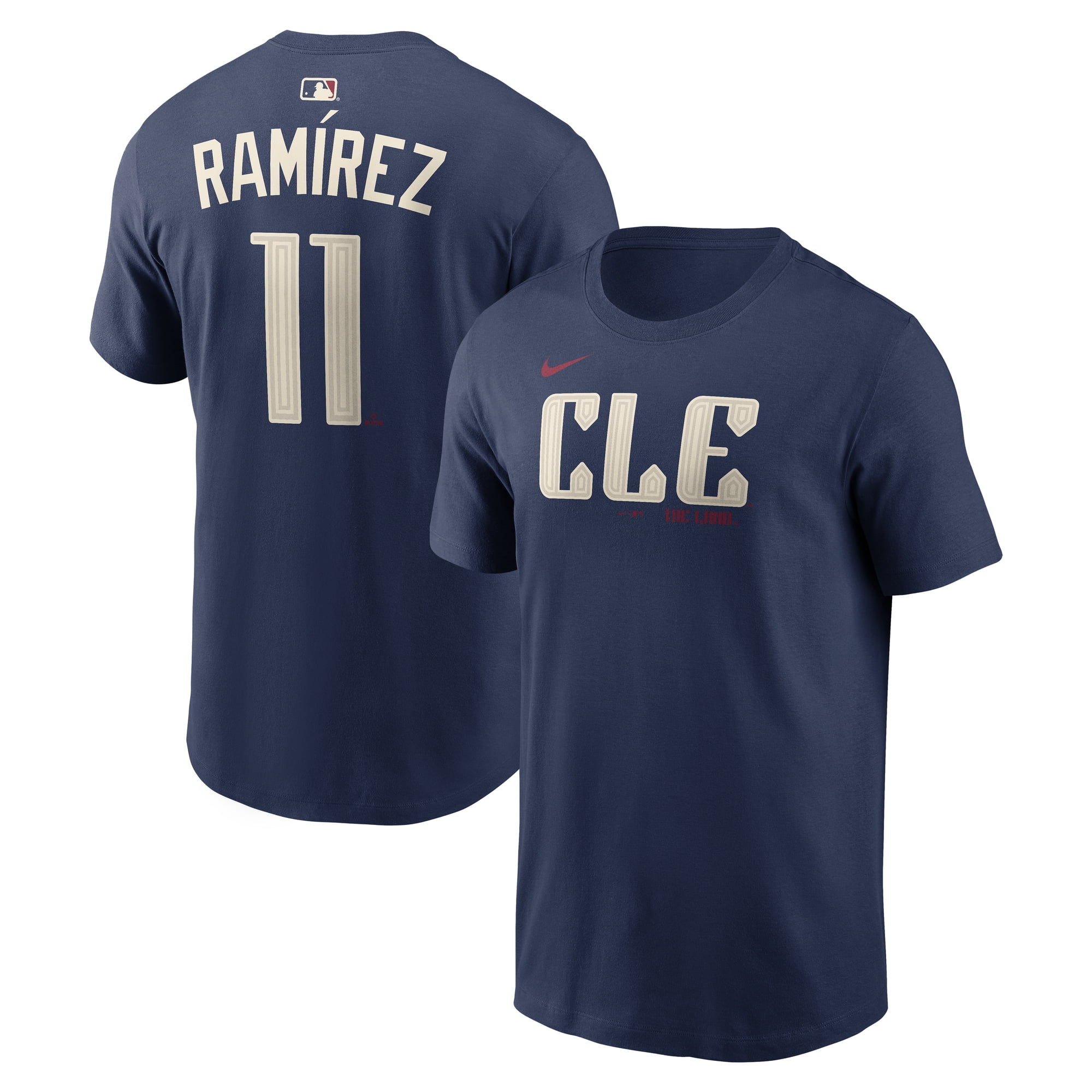 Men's Nike Jos- Ram-rez Navy Cleveland Guardians City Connect Name ...