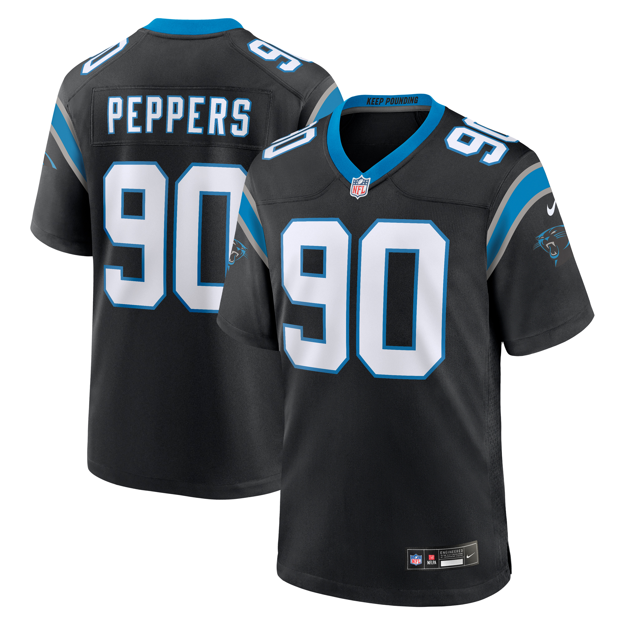 Men's Nike Julius Peppers Black Carolina Panthers Retired Player Game ...
