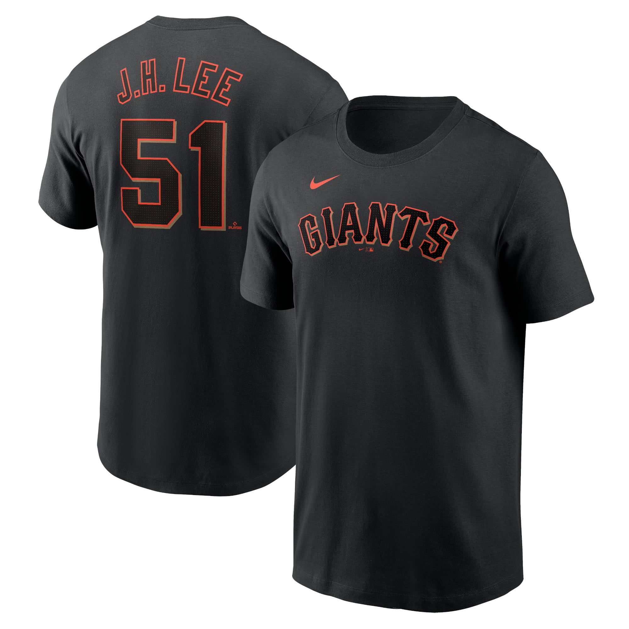 Men's Nike Jung Hoo Lee Black San Francisco Giants Fuse Name & Number T ...