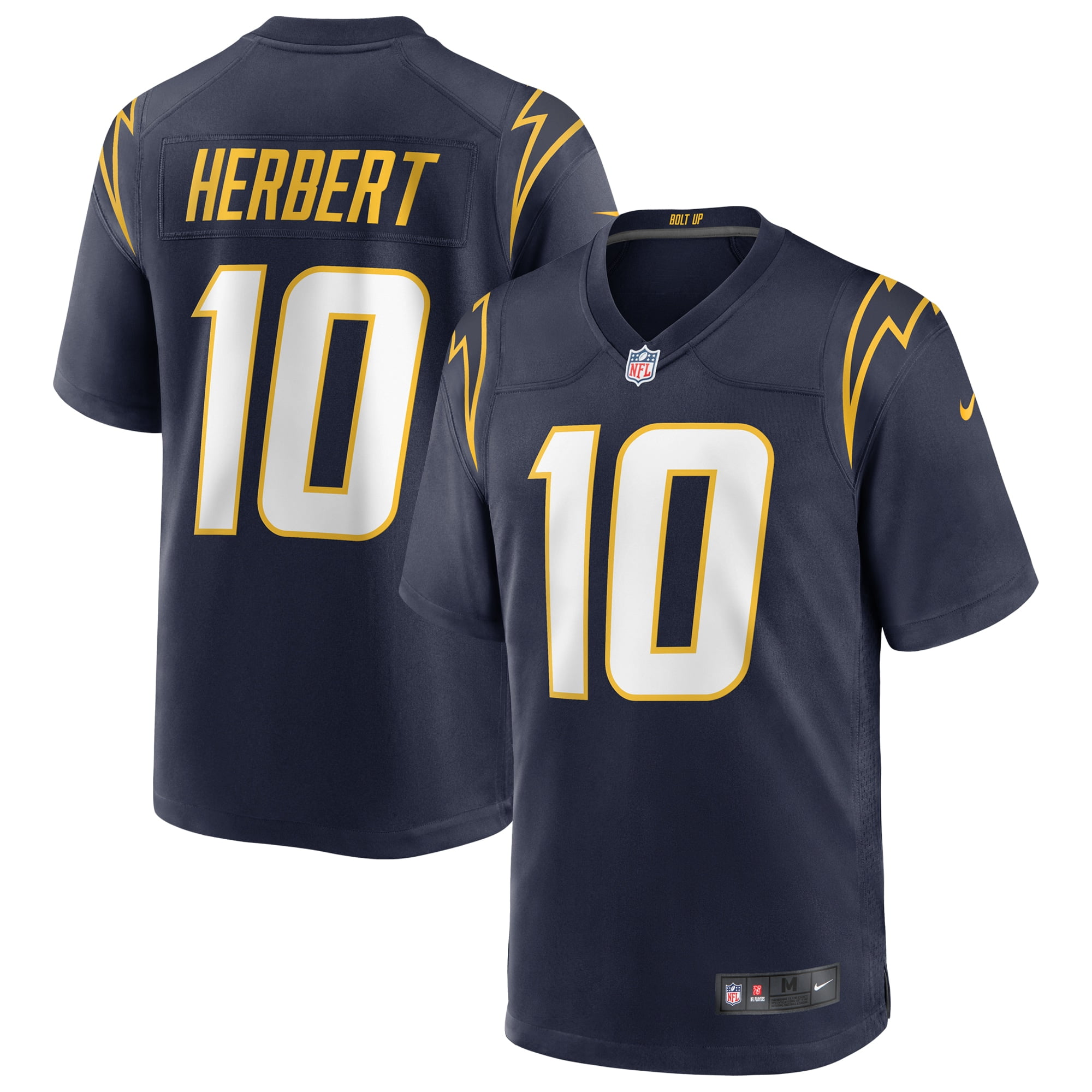Men's Nike Justin Herbert Navy Los Angeles Chargers Alternate Game ...