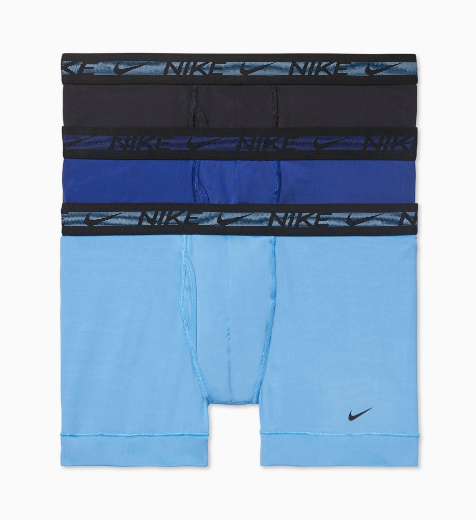 Men's Nike KE1152 Ultra Stretch Micro Trunk - 3 Pack (Blue/Royal/Black ...