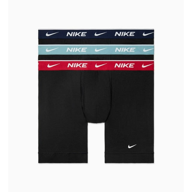 Men's Nike KE1167 Essential Cotton Stretch Boxer Brief - 3 Pack (Black ...