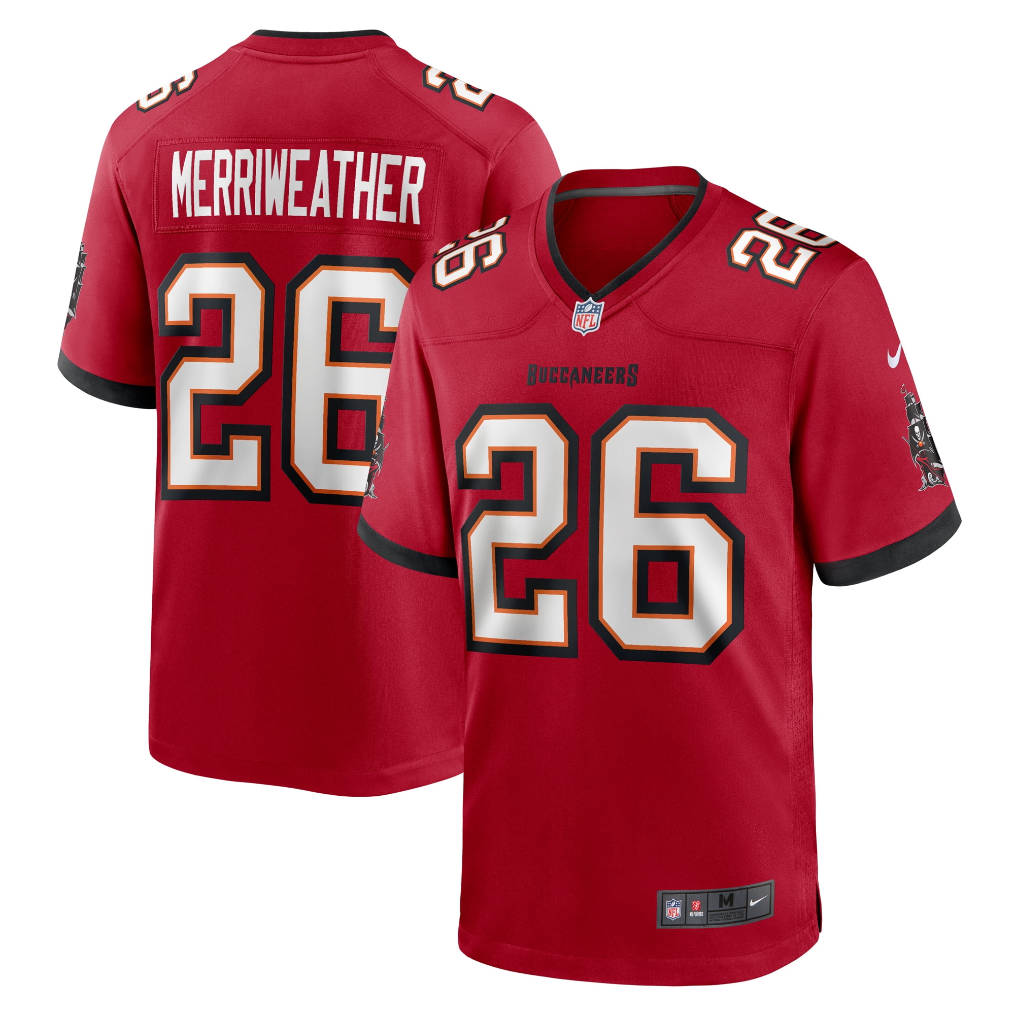 Men's Nike Kaevon Merriweather Red Tampa Bay Buccaneers Game Jersey ...