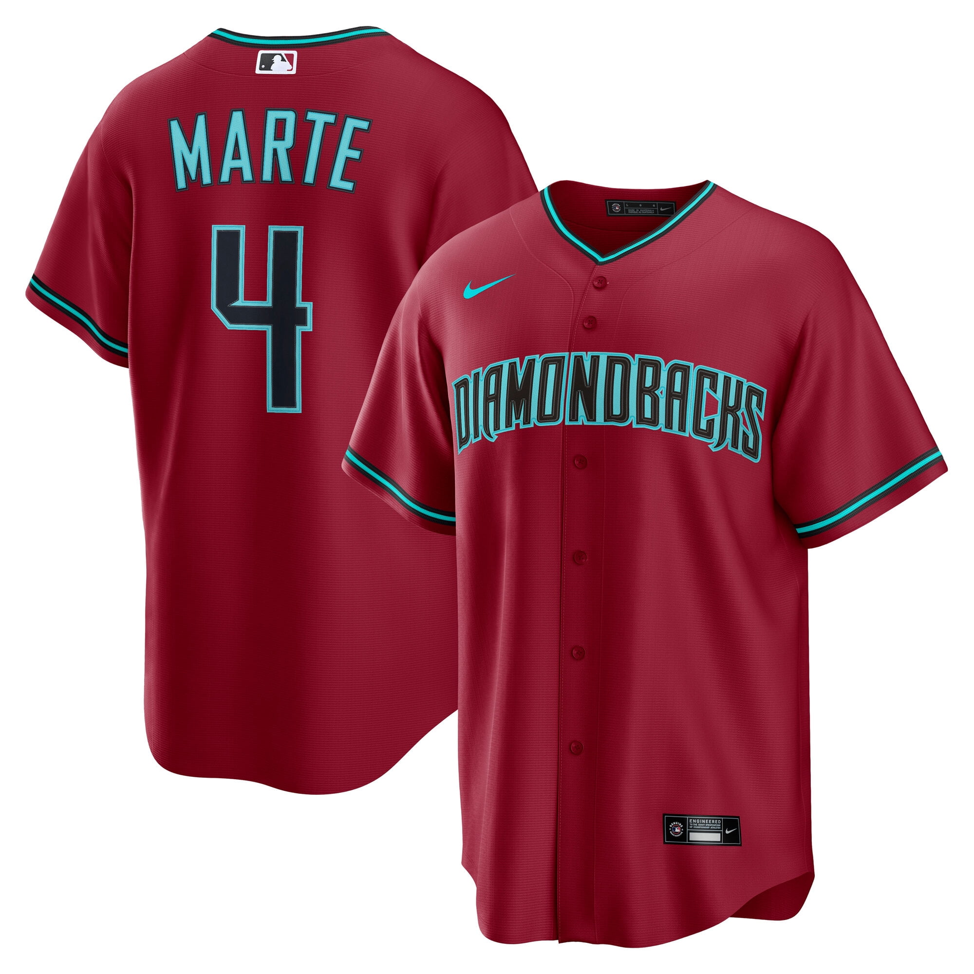 Men's Nike Ketel Marte Red Arizona Diamondbacks Alternate 2 Replica ...