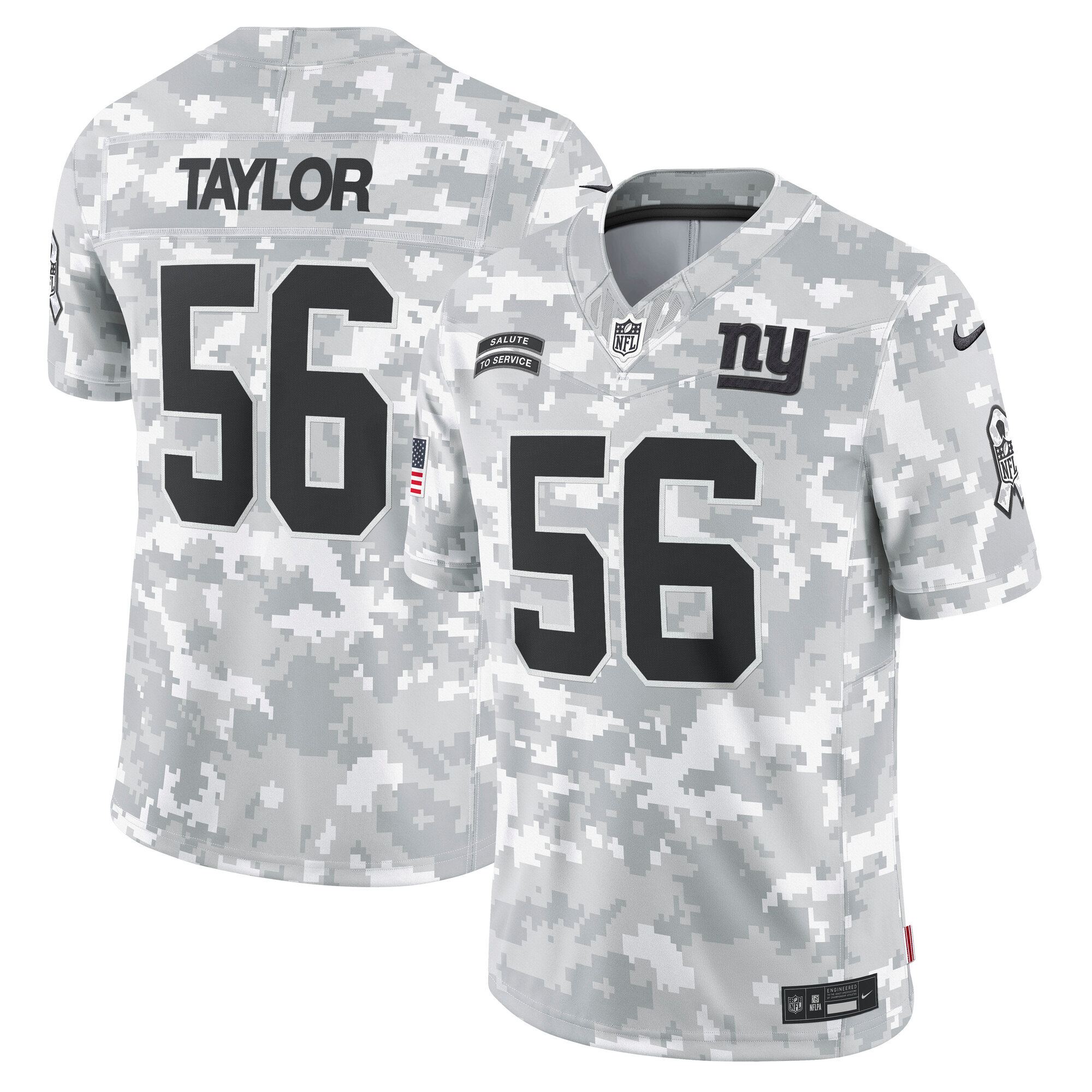Men's Nike Lawrence Taylor Arctic Camo New York Giants 2024 Salute to ...