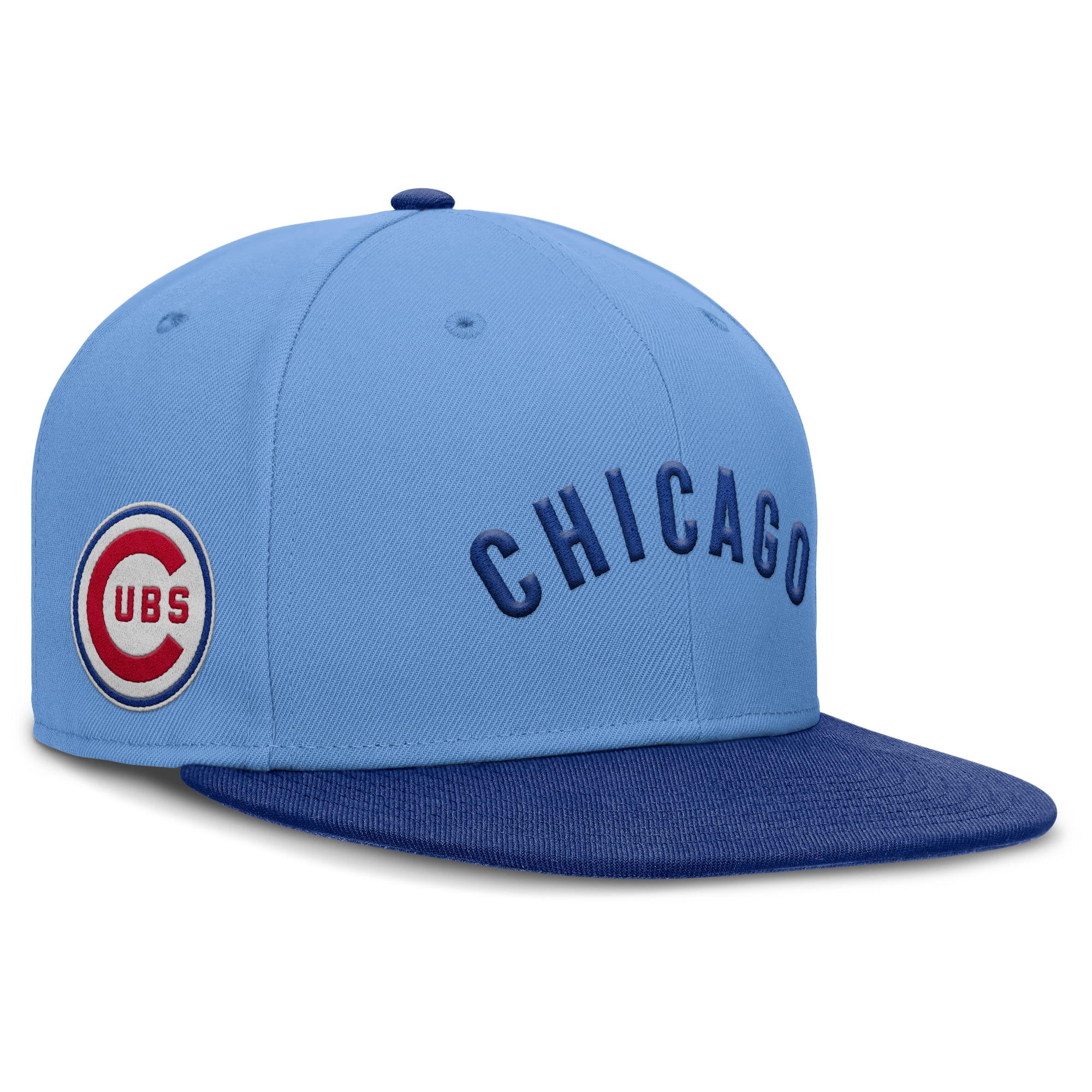 Men's Nike Light Blue Chicago Cubs True Performance Fitted Hat ...
