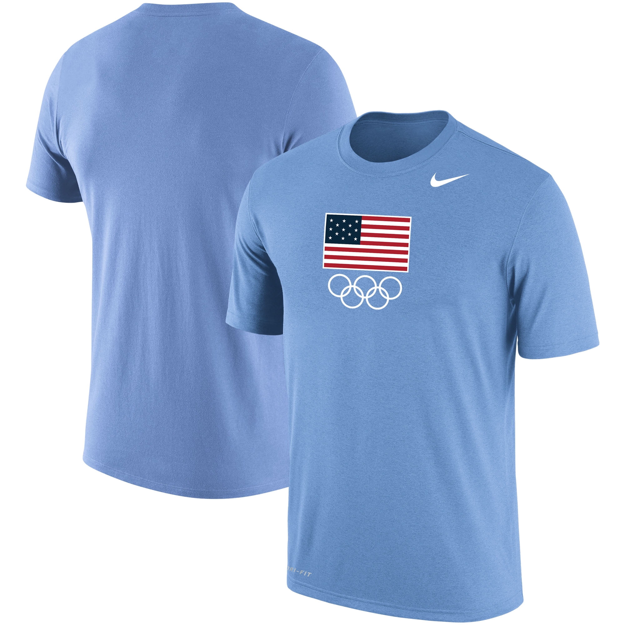 Men's Nike Light Blue Team USA Olympic Team Performance T-Shirt ...