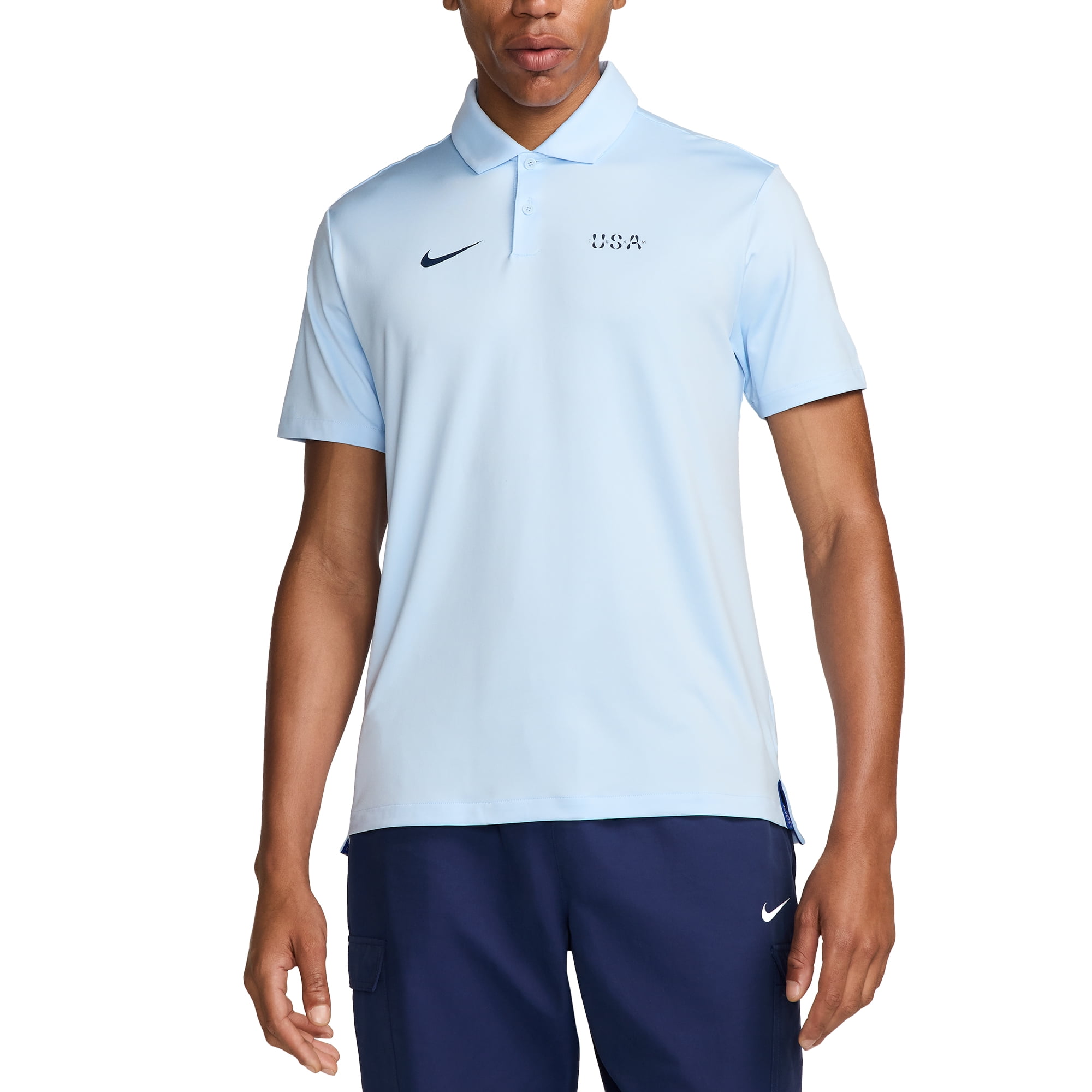 Men's Nike Light Blue Team USA Tour Performance Polo - Walmart.com