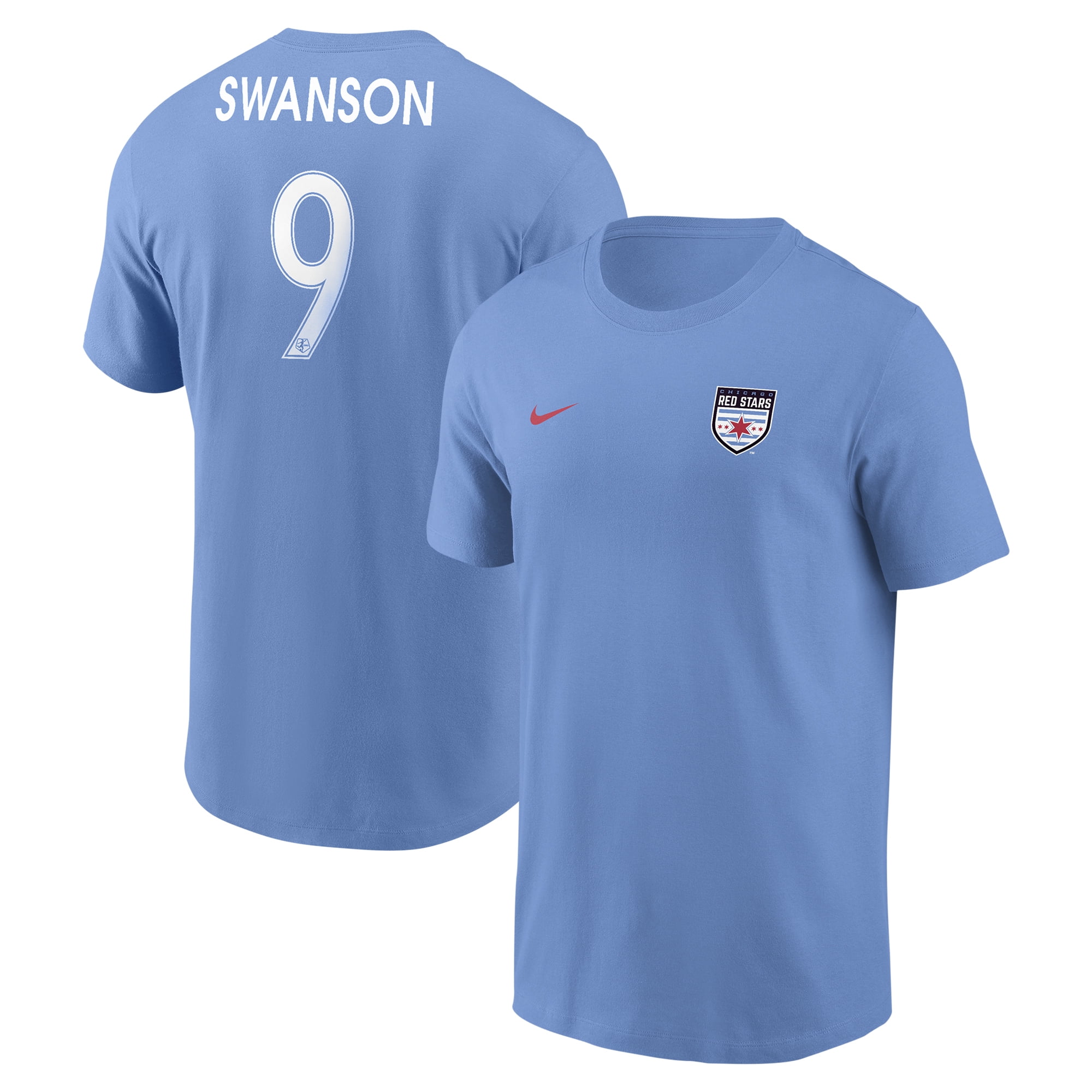 Men's Nike Mallory Swanson Light Blue Chicago Red Stars Core Crew Neck ...