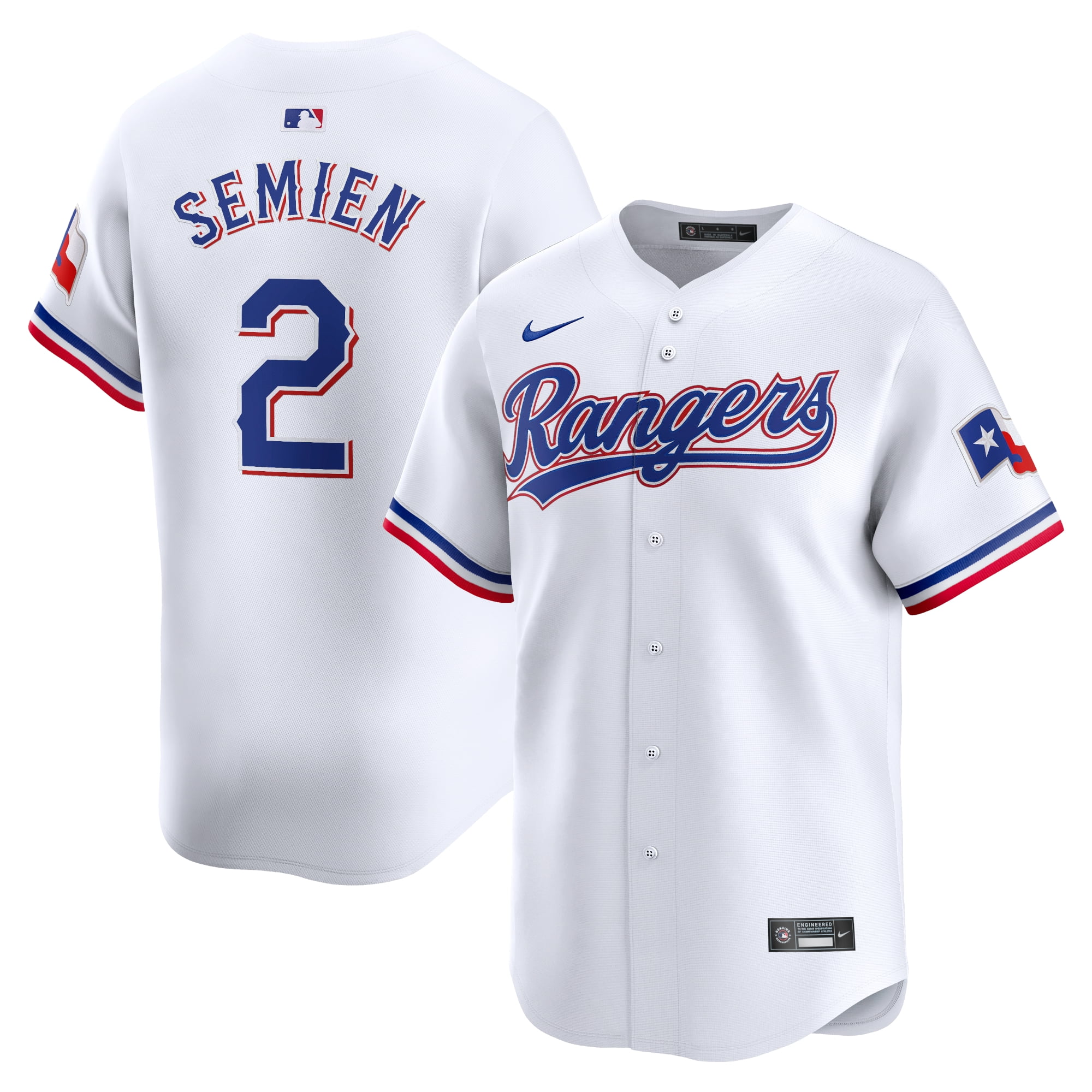 Men's Nike Marcus Semien White Texas Rangers Home Limited Player Jersey ...