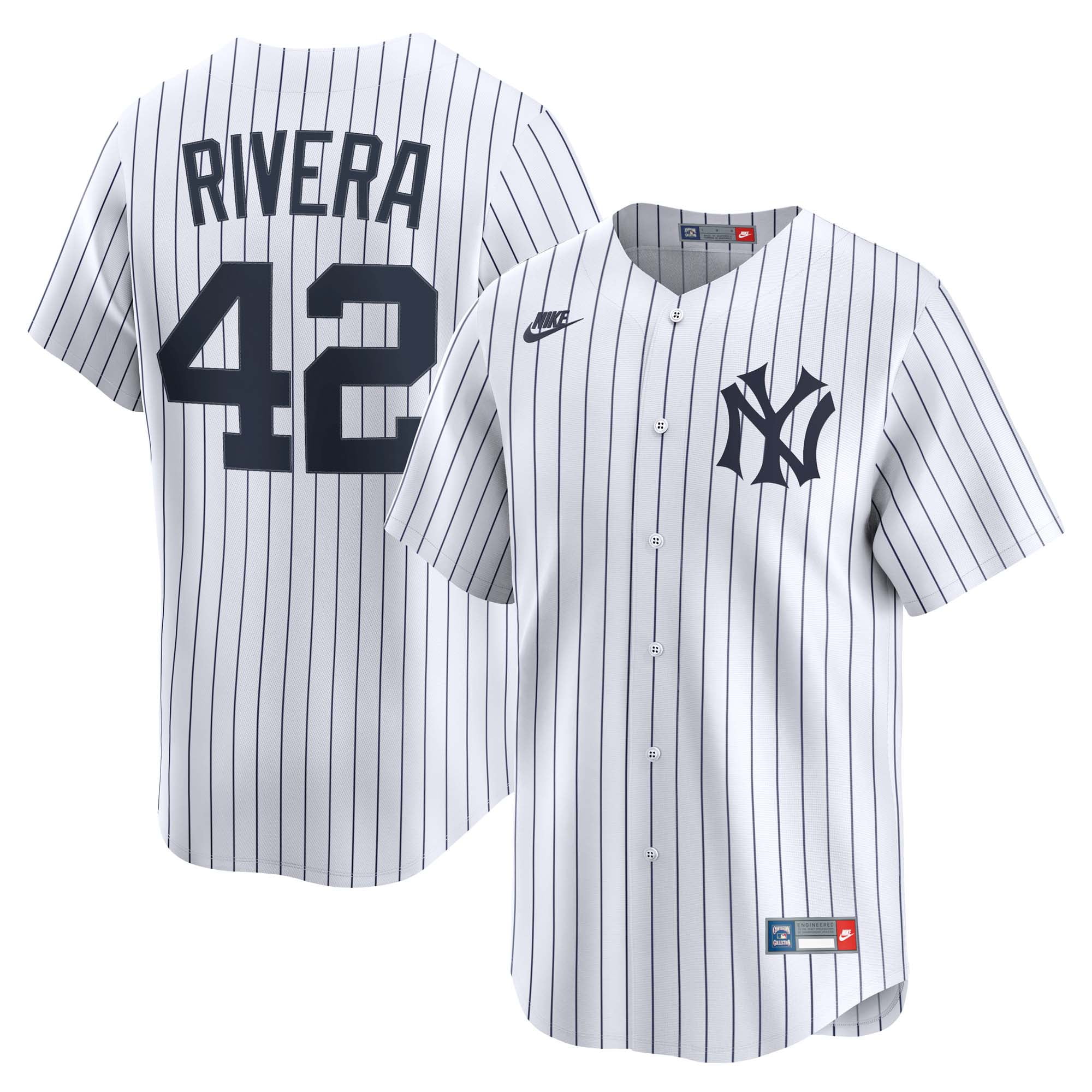Men's Nike Mariano Rivera White New York Yankees Throwback Cooperstown ...