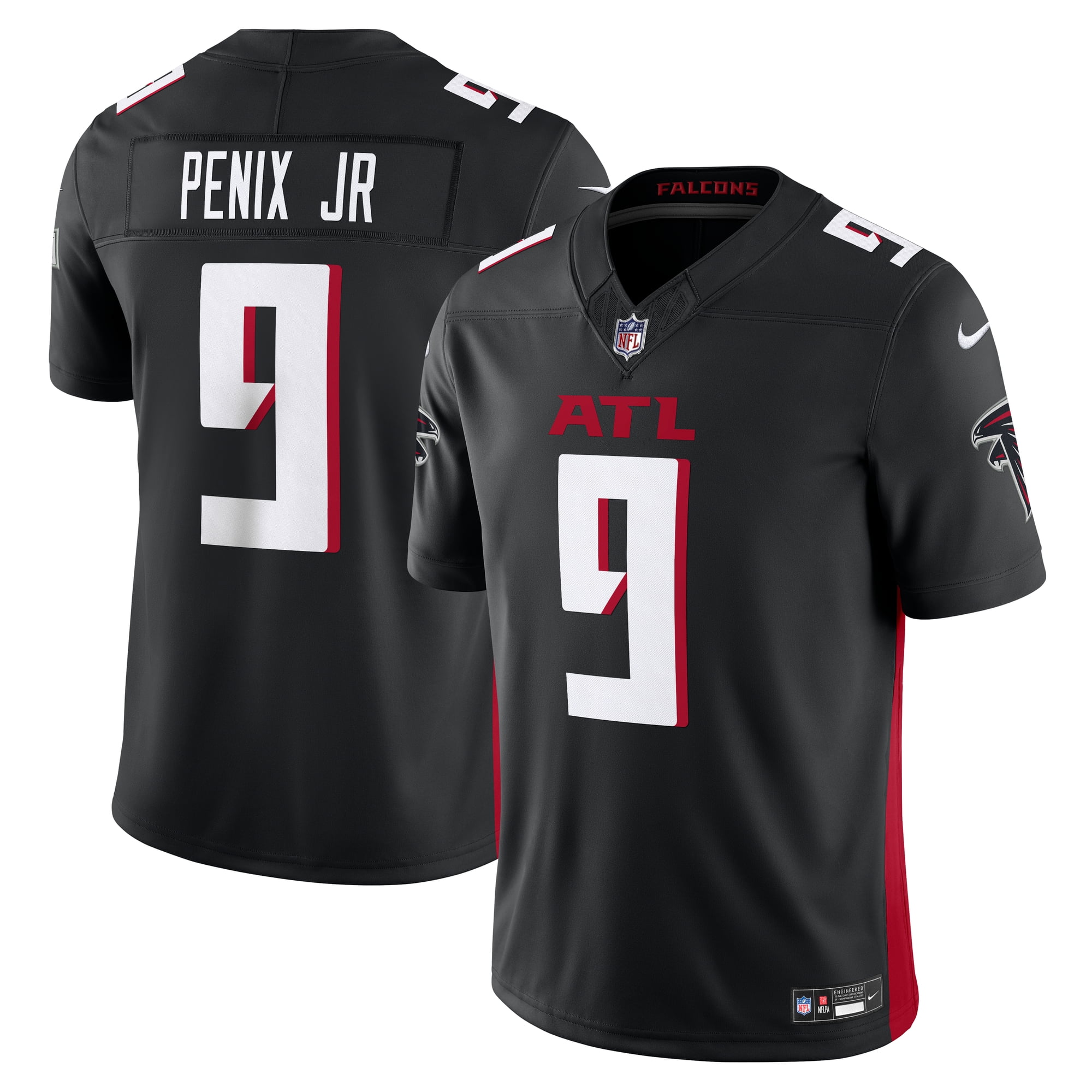 Men's Nike Michael Penix Jr. Black Atlanta Falcons Vapor F.U.S.E ...