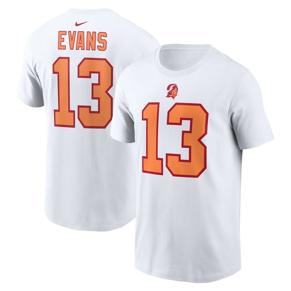 Men's Tampa Bay Evans 13 White Sports Player Game Stitched Name Number ...