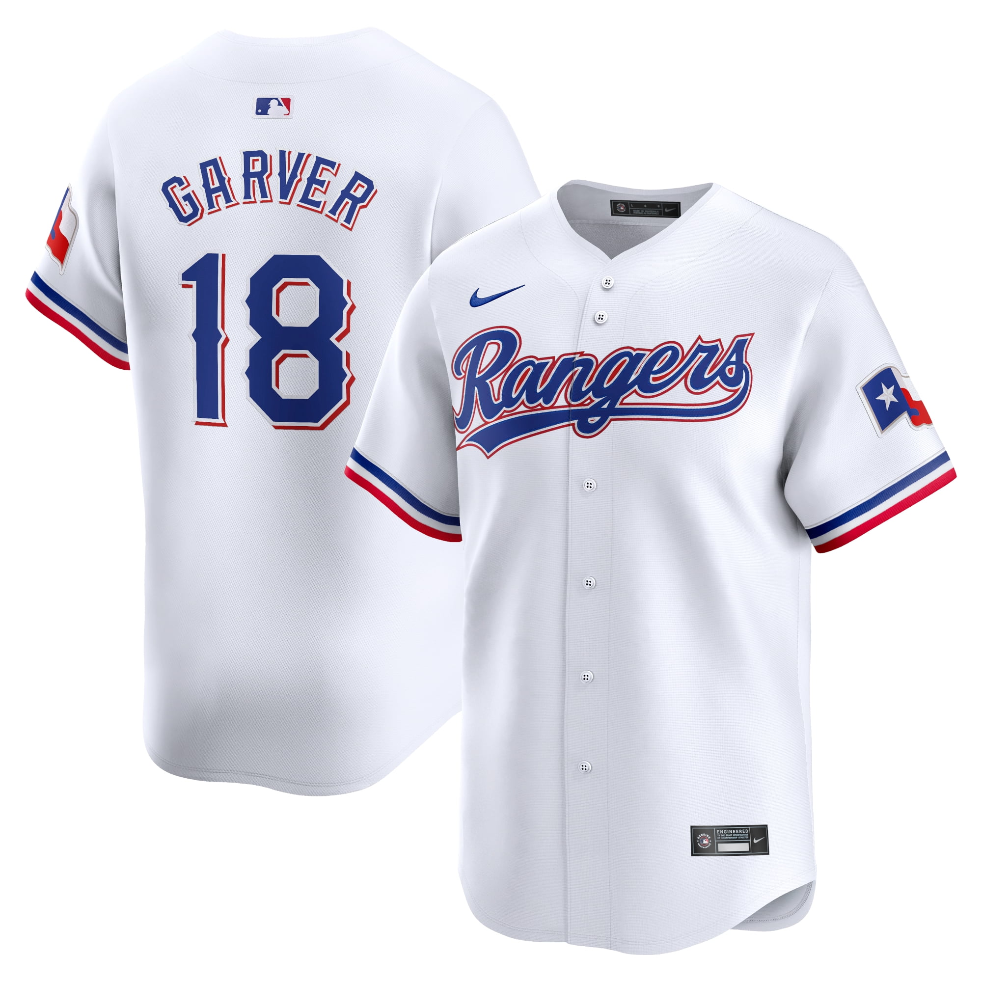 Men's Nike Mitch Garver White Texas Rangers Home Limited Player Jersey ...