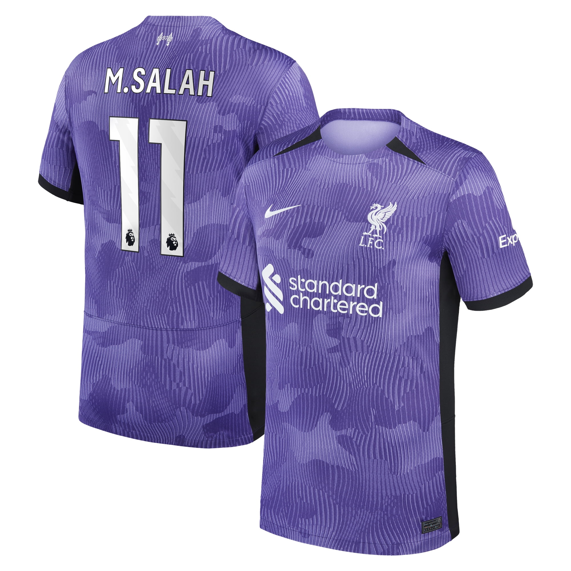 Men's Nike Mohamed Salah Purple Liverpool 2023/24 Third Stadium Replica ...