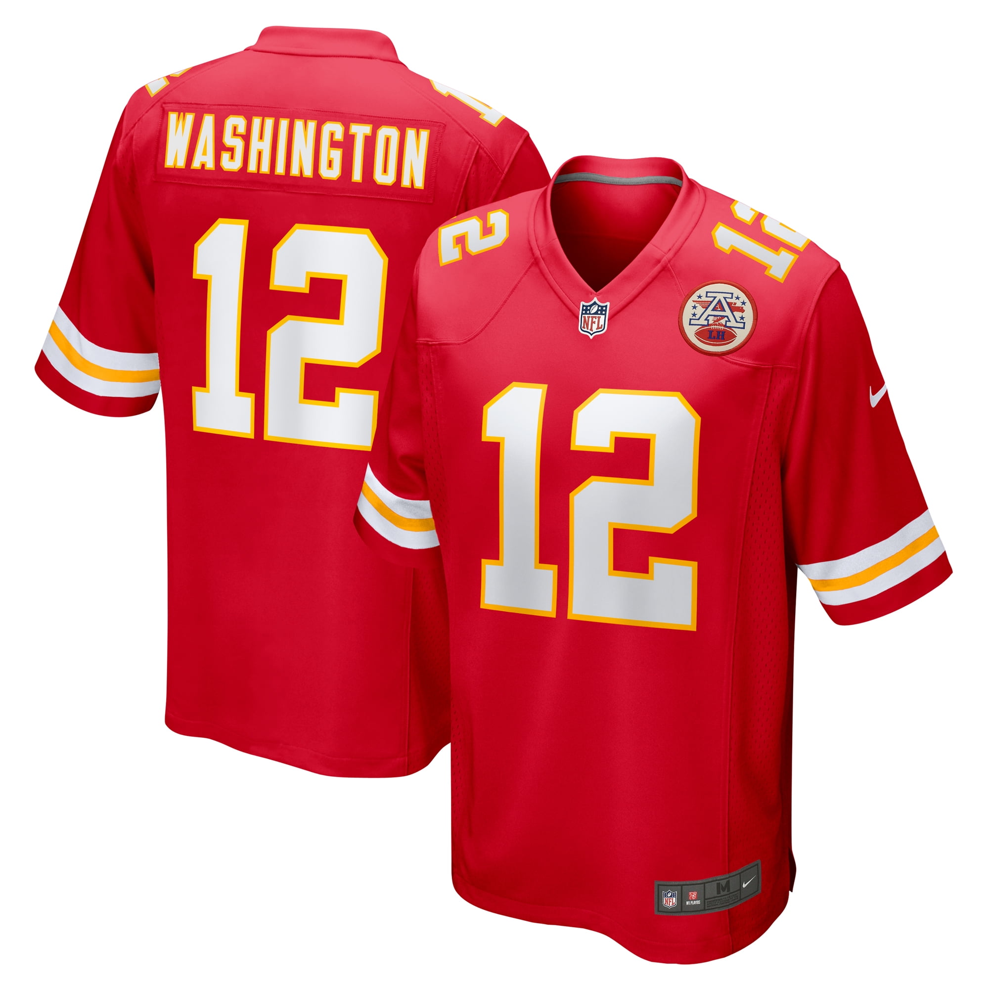 Men's Nike Montrell Washington Red Kansas City Chiefs Team Game Jersey ...