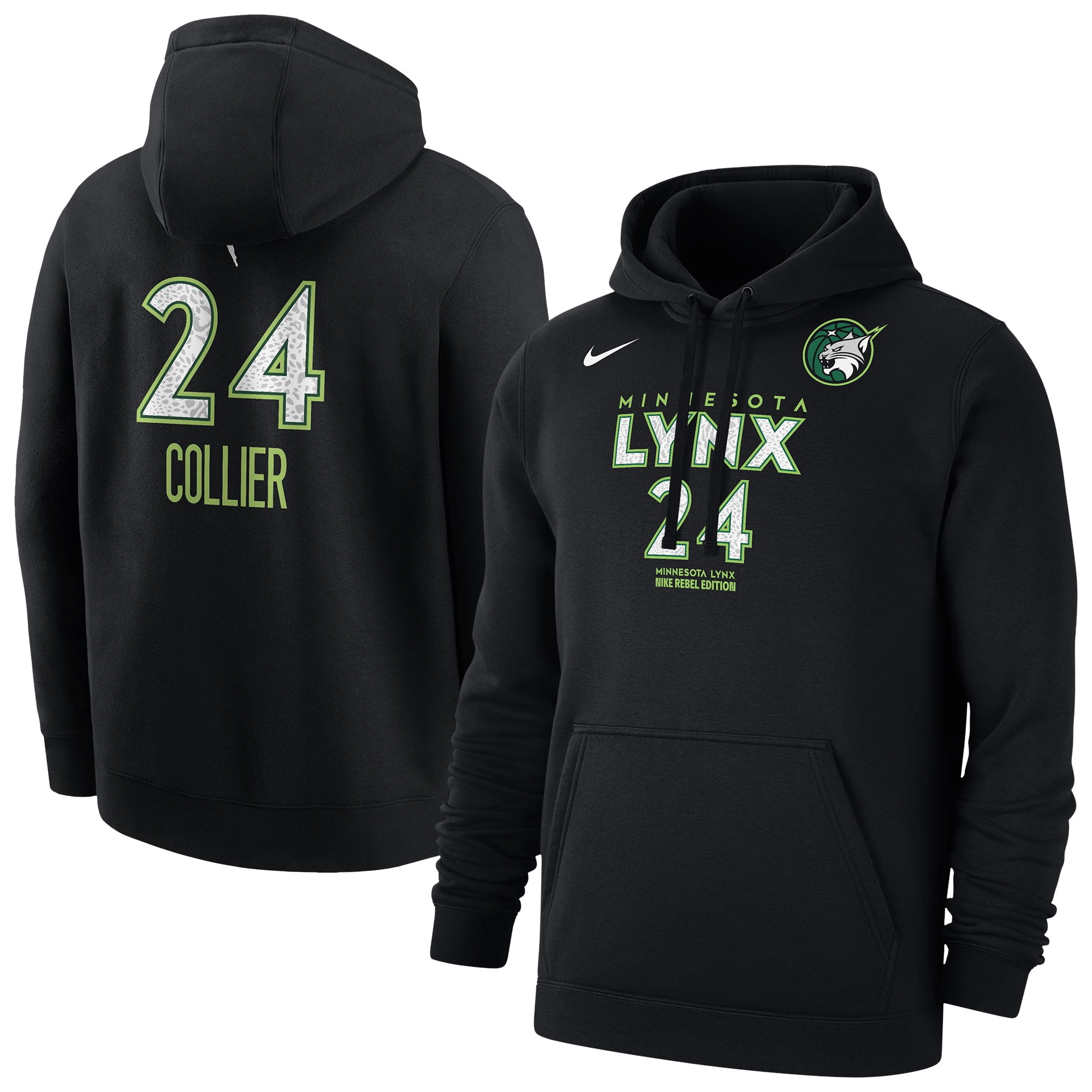 Men's Nike Napheesa Collier Black Minnesota Lynx Rebel-Edition Name ...