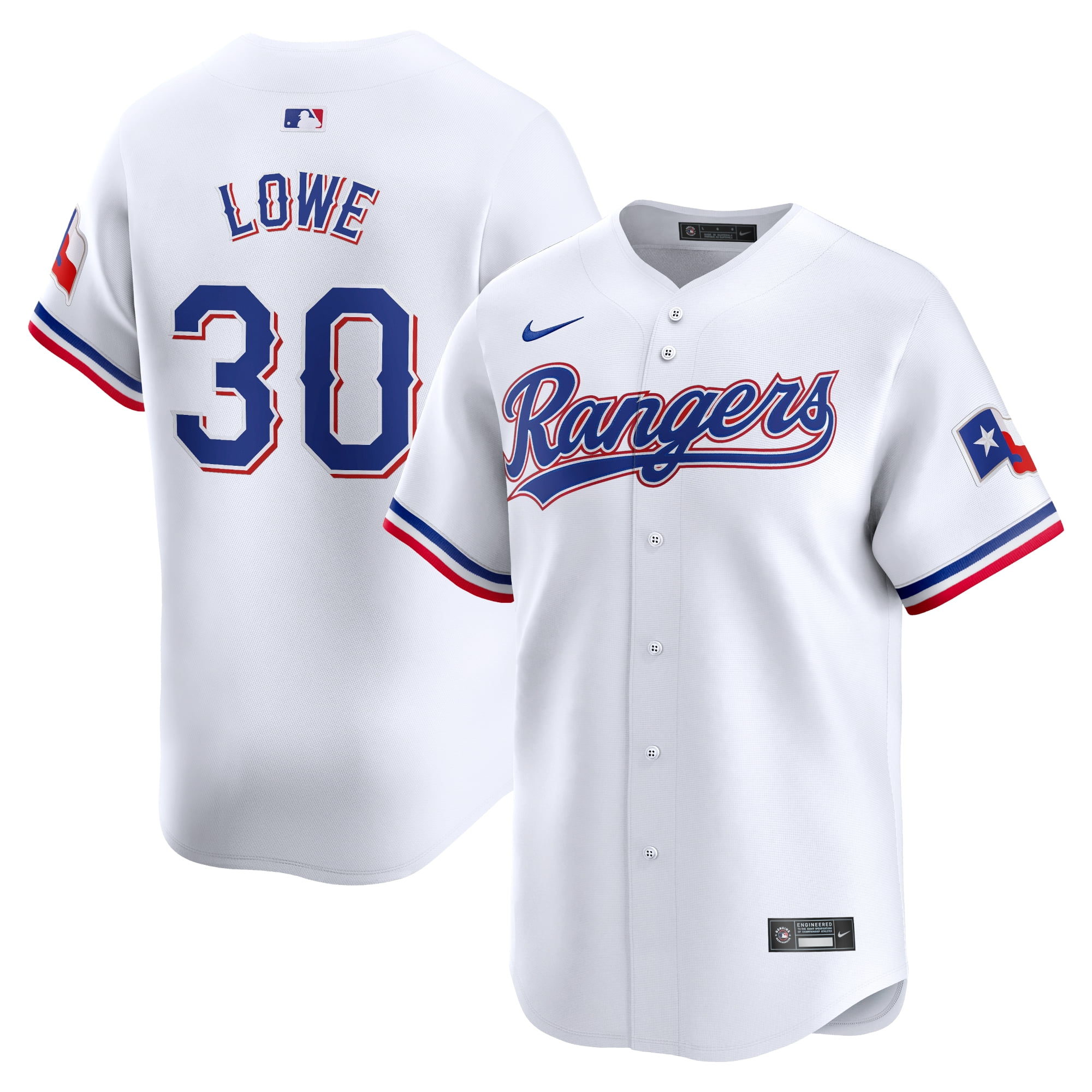 Men's Nike Nathaniel Lowe White Texas Rangers Home Limited Player ...