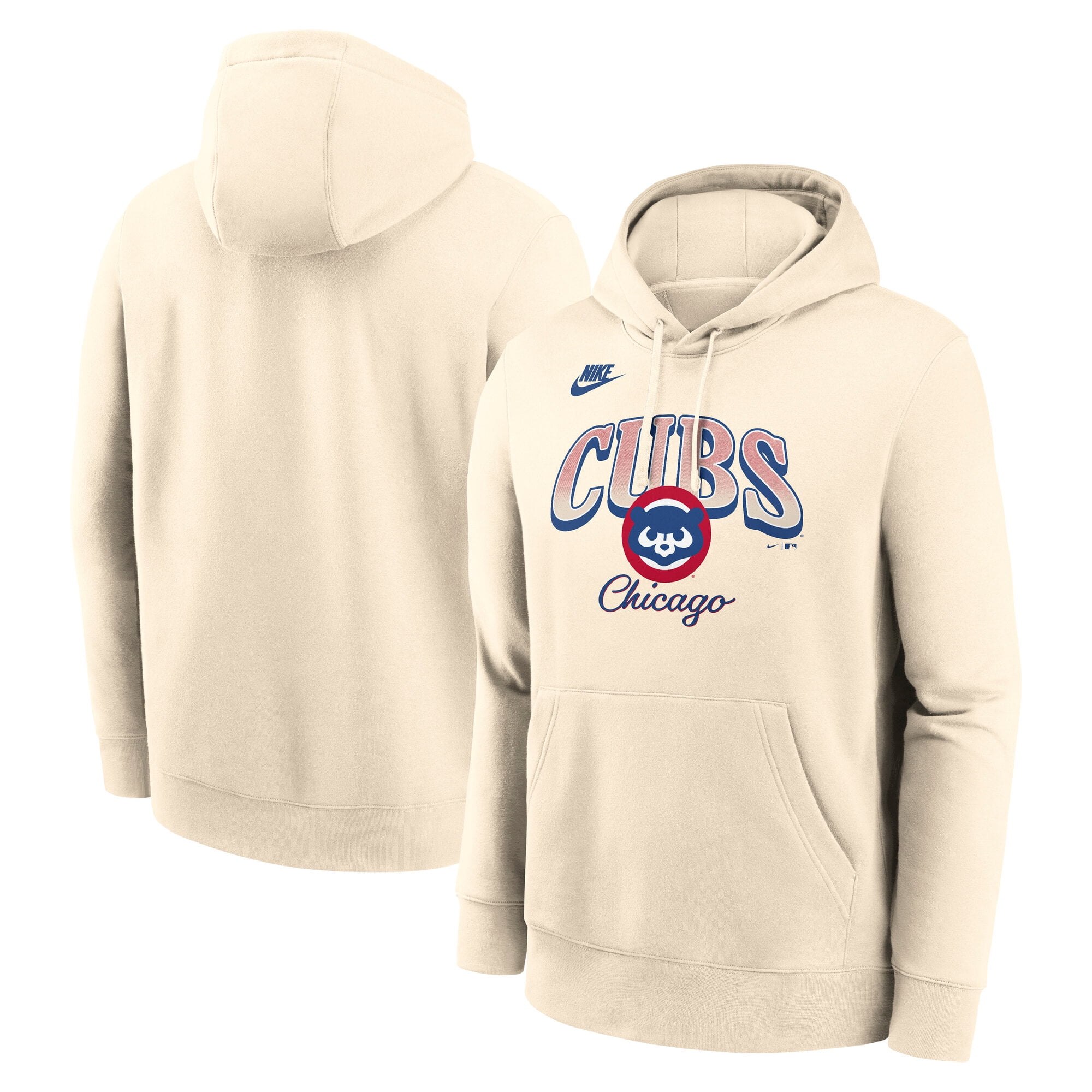 Men's Nike Natural Chicago Cubs Cooperstown Collection Club Fleece ...