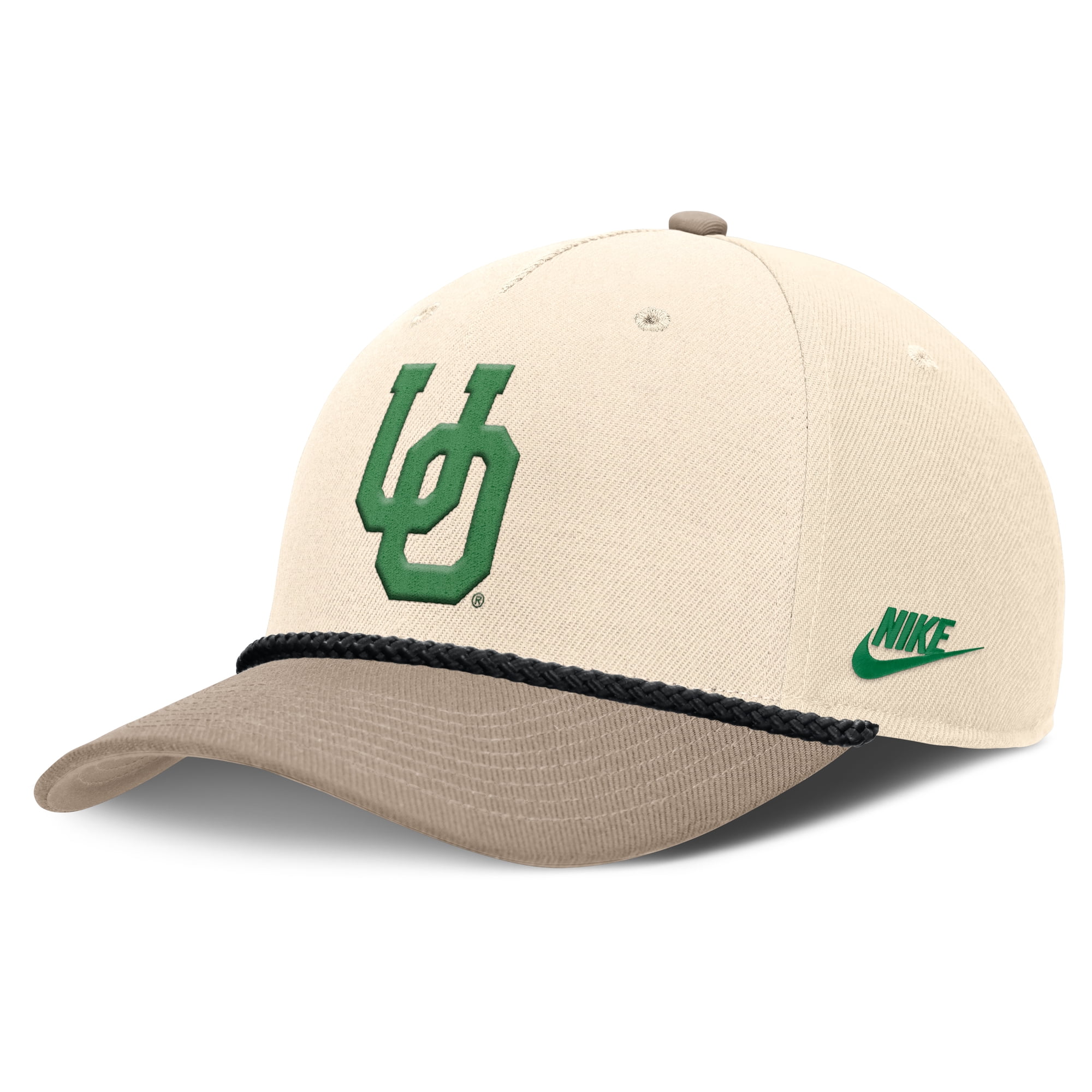 Men's Nike Natural Oregon Ducks Rise Legacy Throwback Logo Adjustable ...