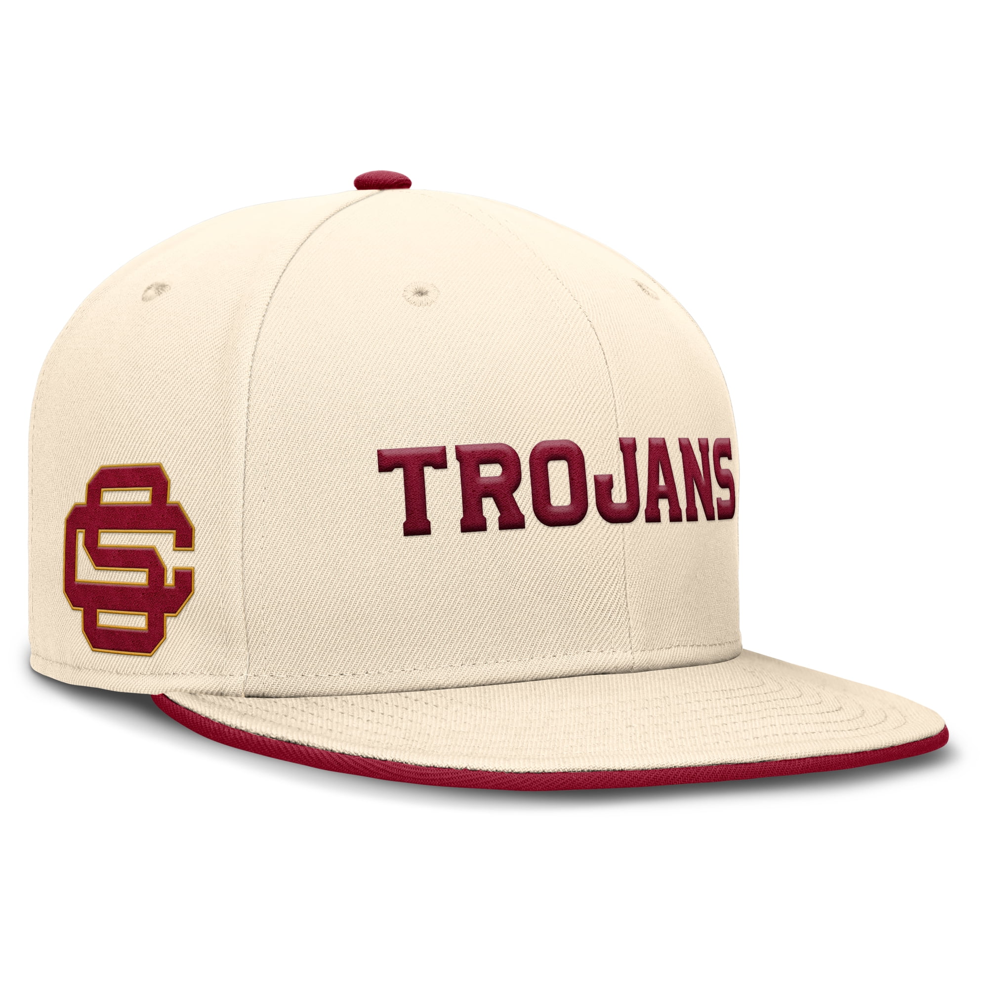 Men's Nike Natural USC Trojans Primetime True Performance Fitted Hat ...