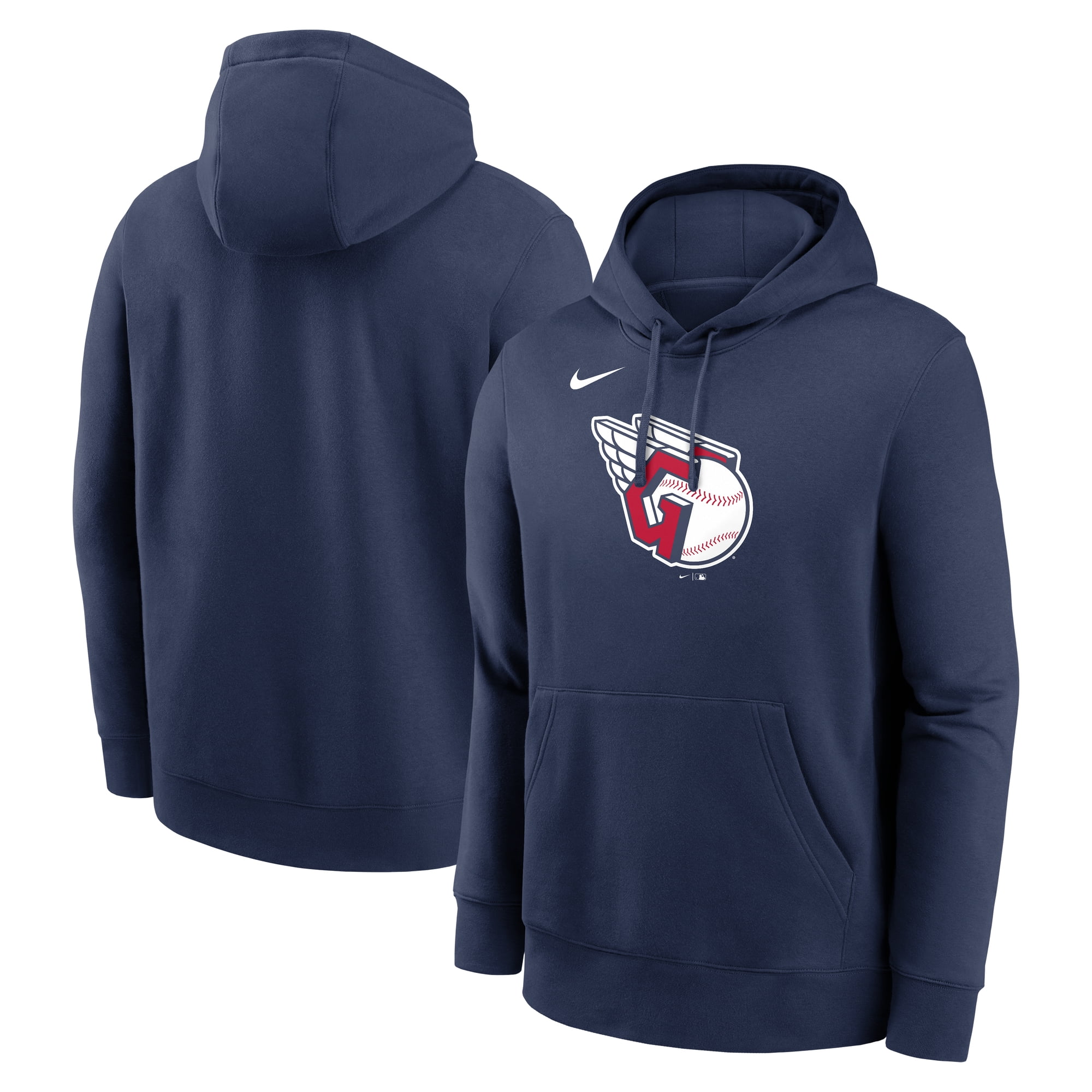Men's Nike Navy Cleveland Guardians Logo Club Fleece Hoodie - Walmart.com