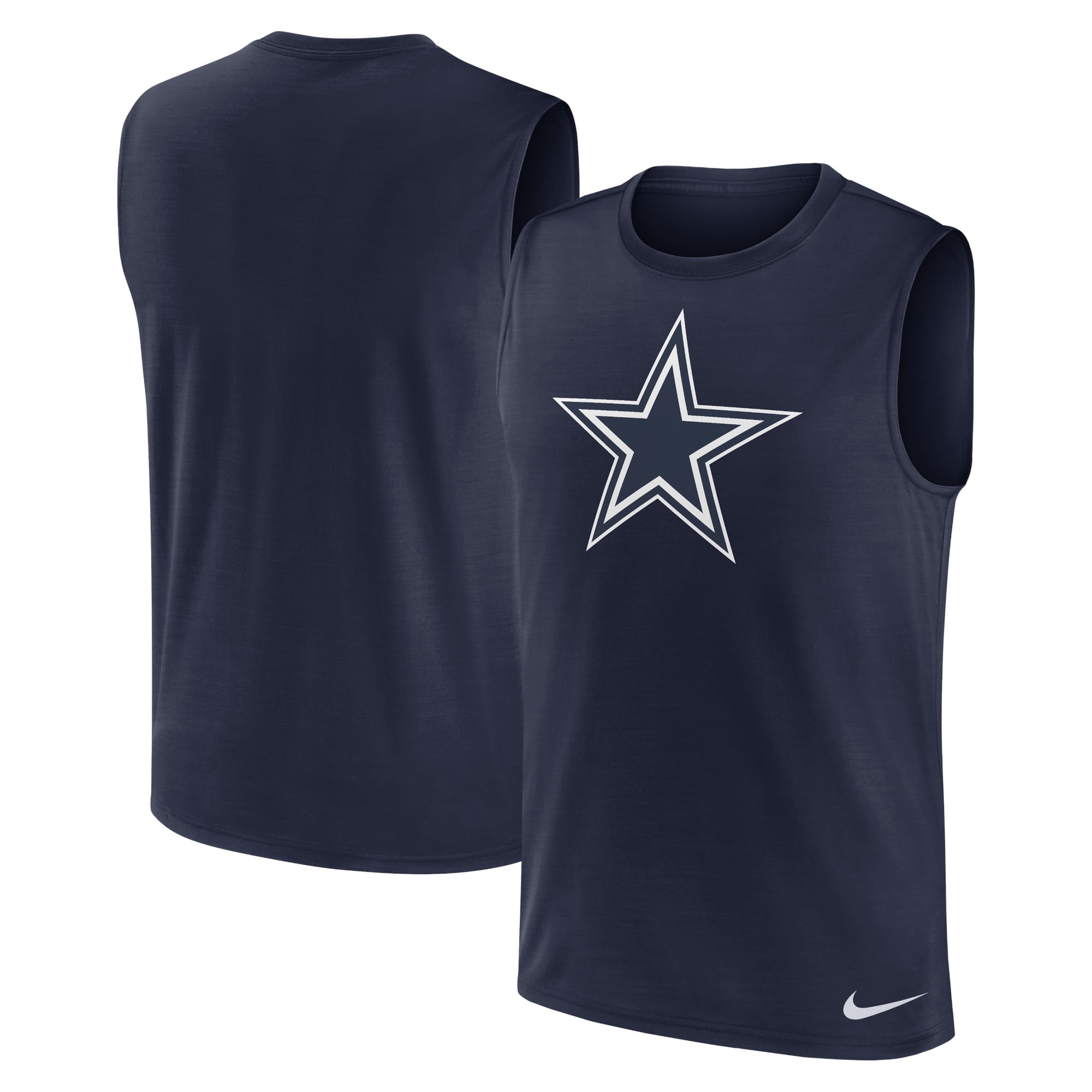 Men's Nike Navy Dallas Cowboys Blitz Legend Performance Muscle Tank Top ...
