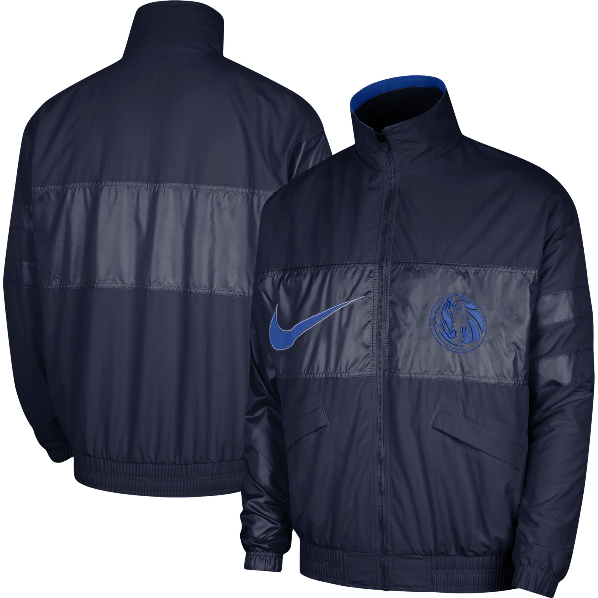 Men's Nike Navy Dallas Mavericks Courtside Versus Capsule Full-Zip ...