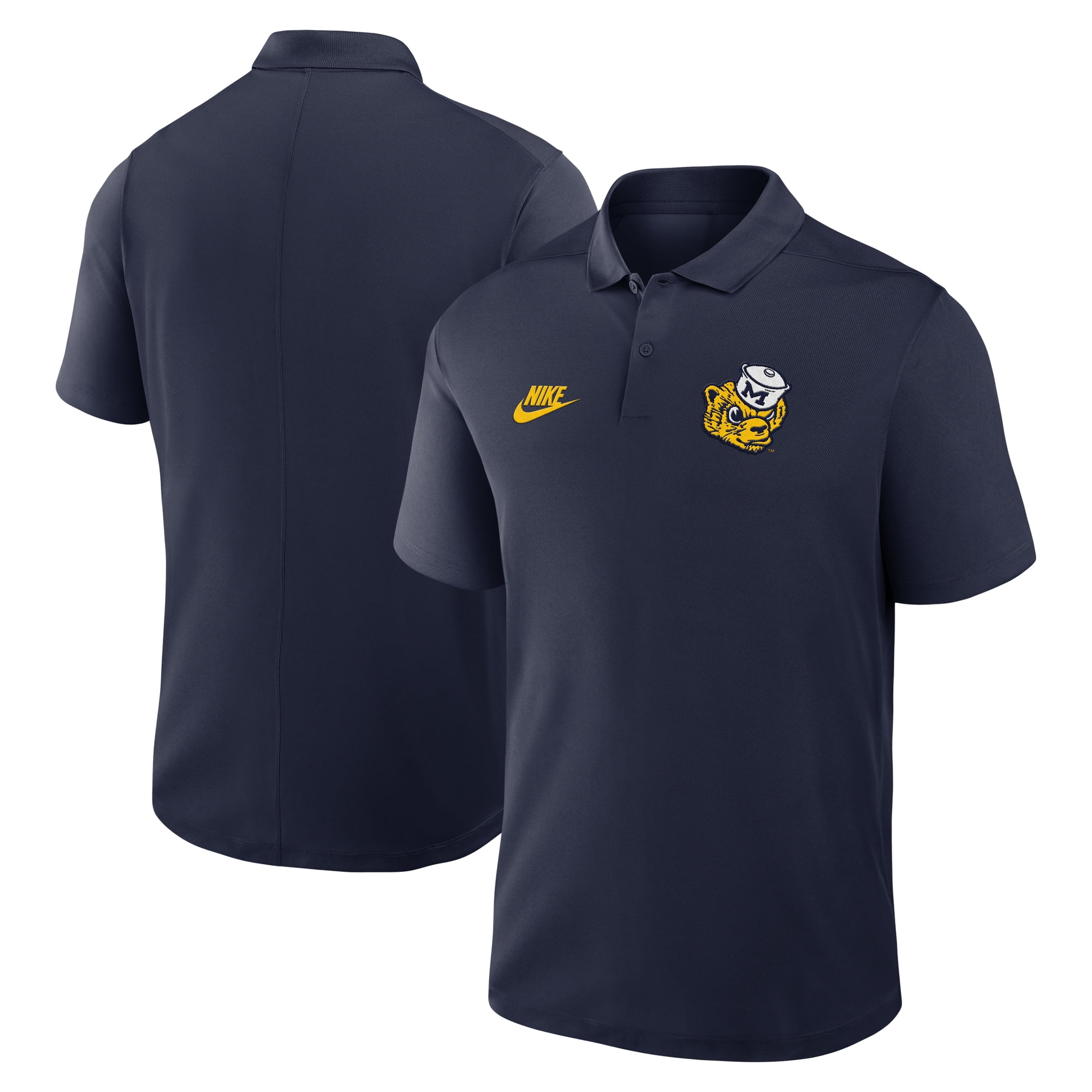 Men's Nike Navy Michigan Wolverines Primetime Victory Legacy Vault Logo Performance Polo ...
