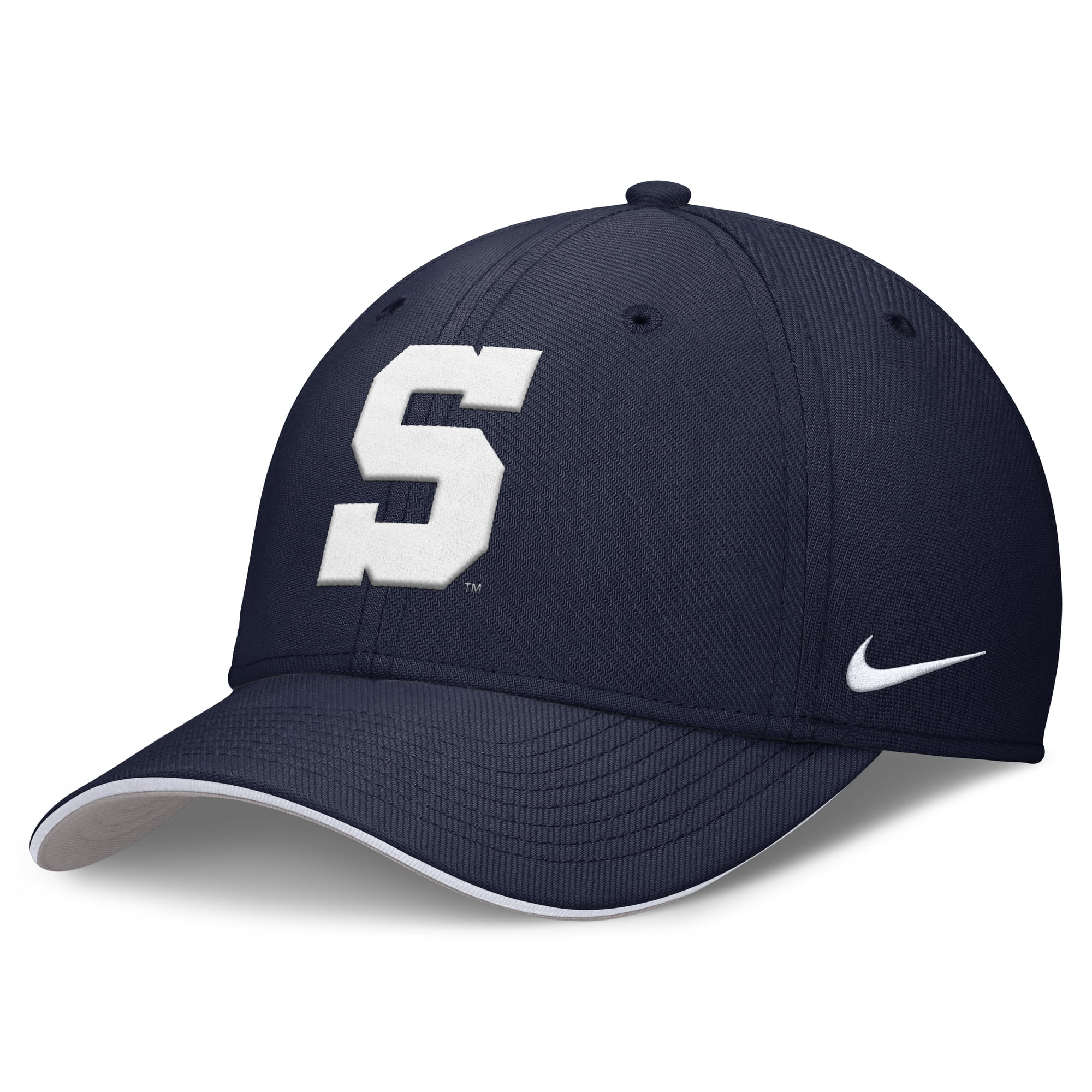 Men's Nike Navy Penn State Nittany Lions 2025 Dugout Coaches Rise Swoosh Performance Flex Hat ...