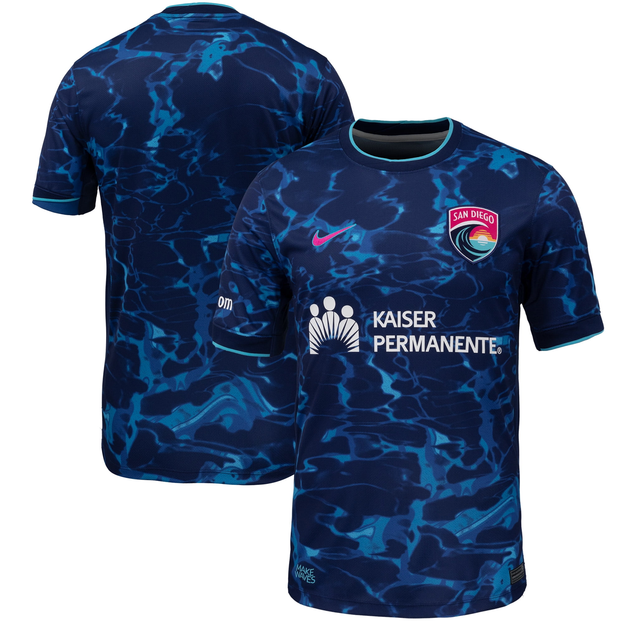 Men's Nike Navy San Diego Wave FC 2025 The Altamar Kit Stadium Replica ...