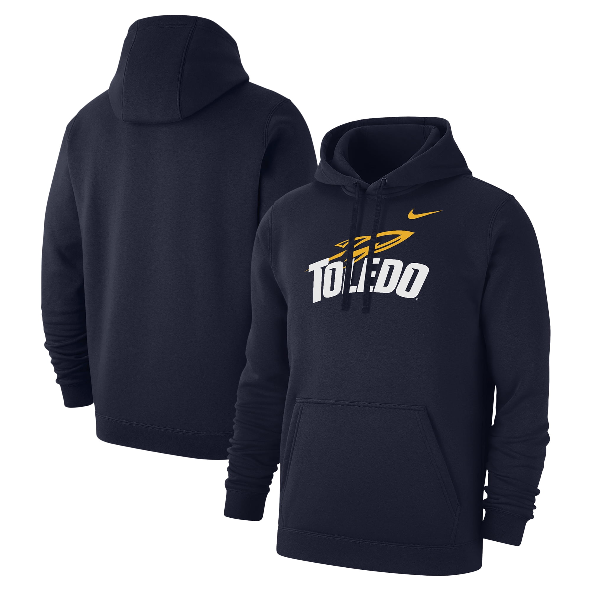 Men's Nike Navy Toledo Rockets Logo Club Fleece Pullover Hoodie ...