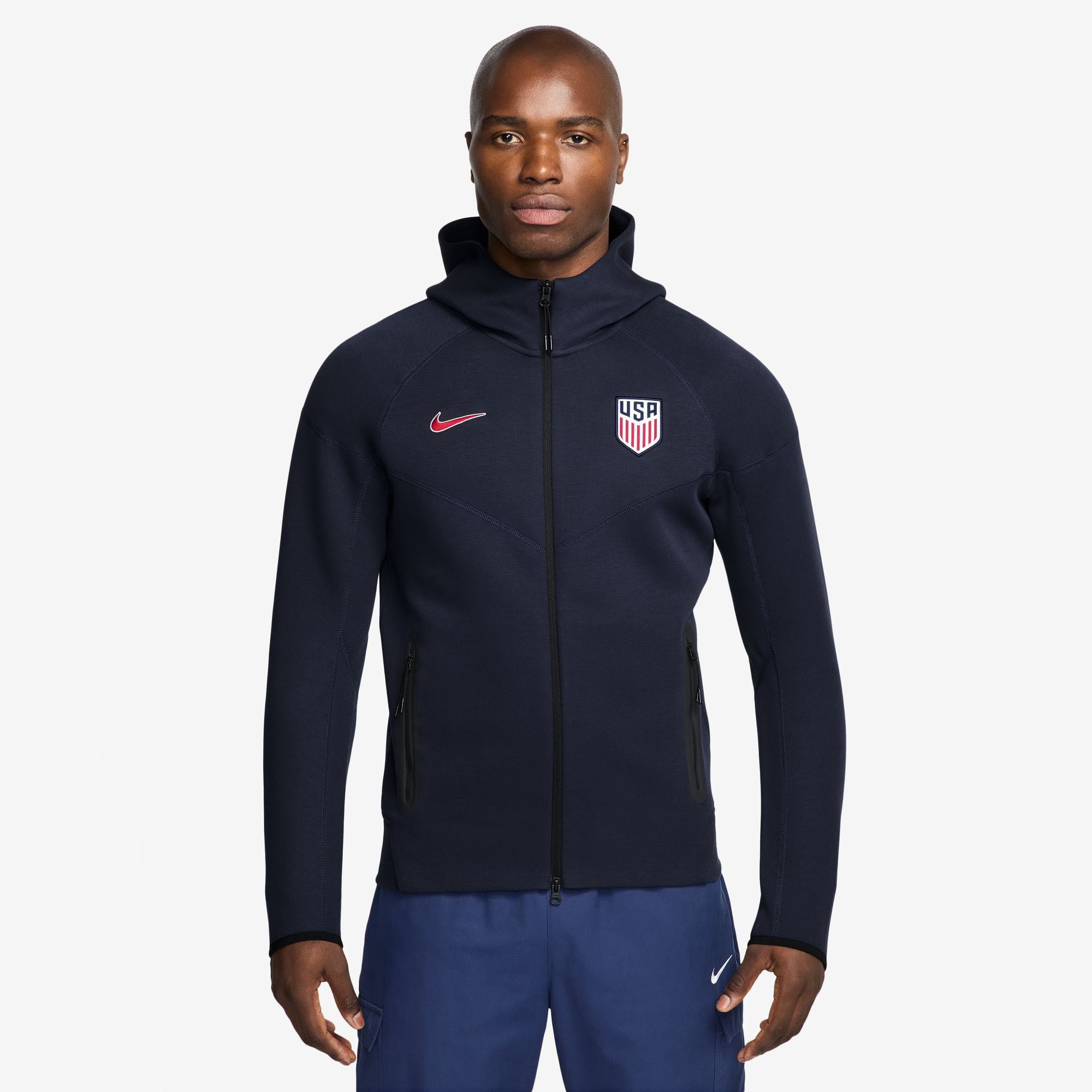 Men's Nike Navy USMNT Tech Fleece Full-Zip Hoodie - Walmart.com