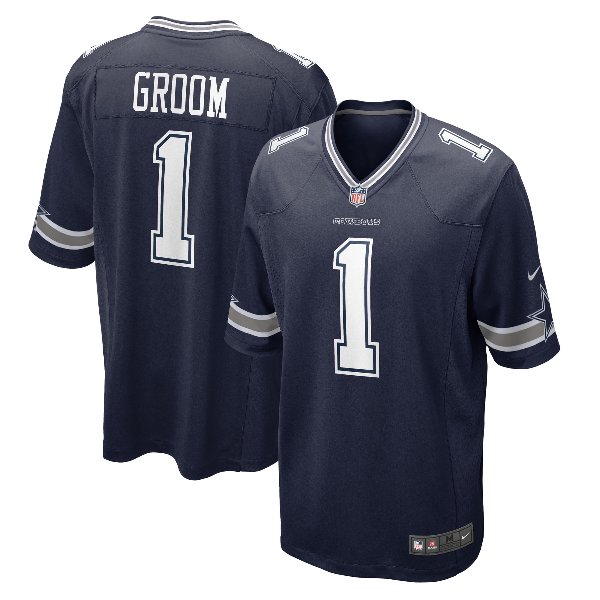 Men's Nike Number 1 Groom Navy Dallas Cowboys Game Jersey - Walmart.com