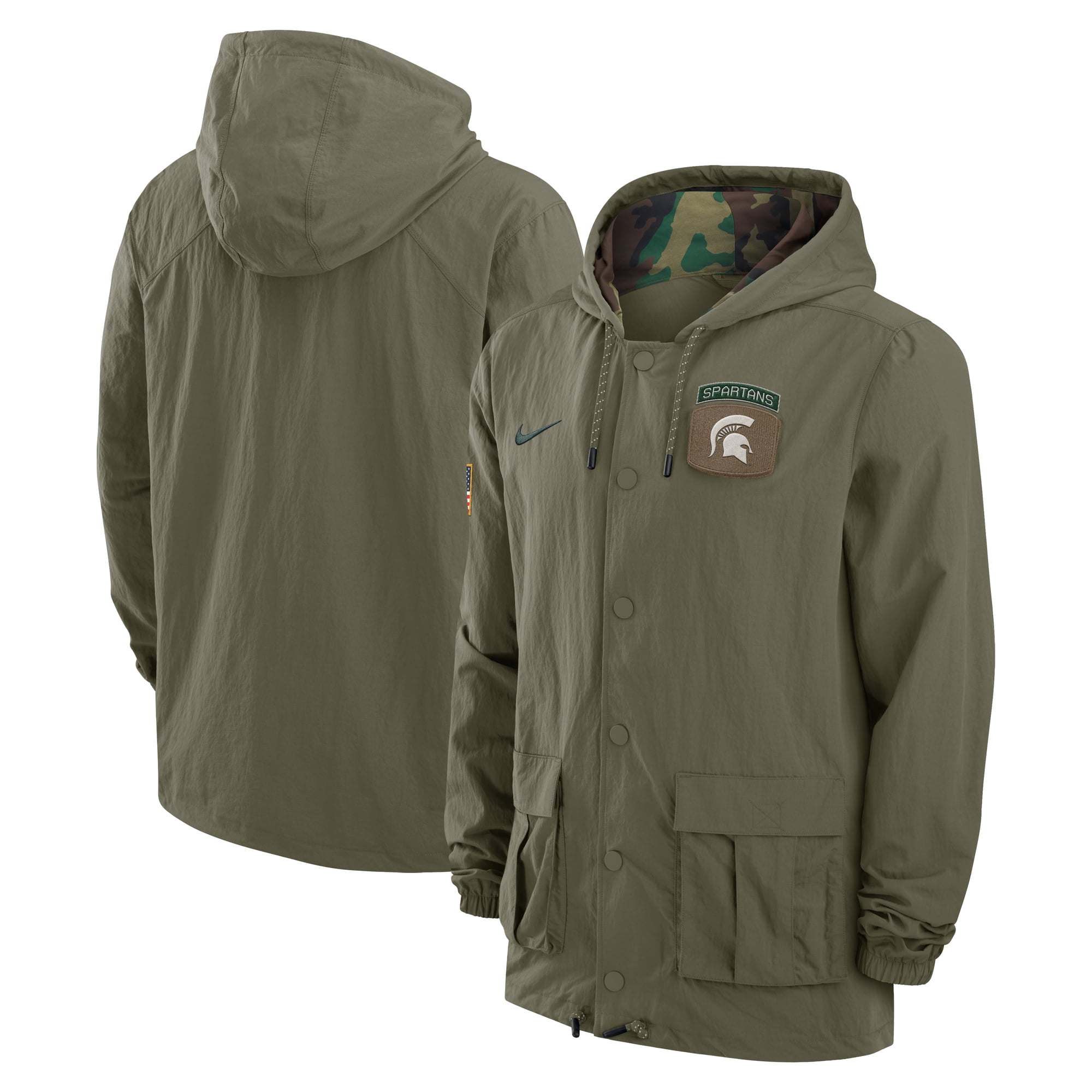 Men's Nike Olive Michigan State Spartans 2024 Military Appreciation ...