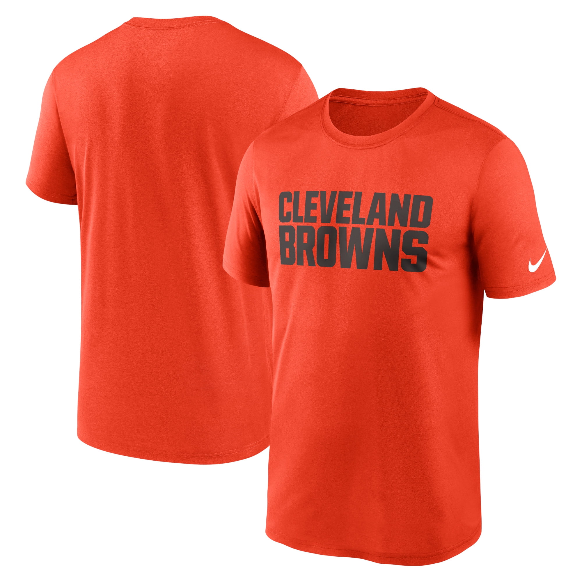 Men's Nike Orange Cleveland Browns Legend Wordmark Performance T-Shirt ...