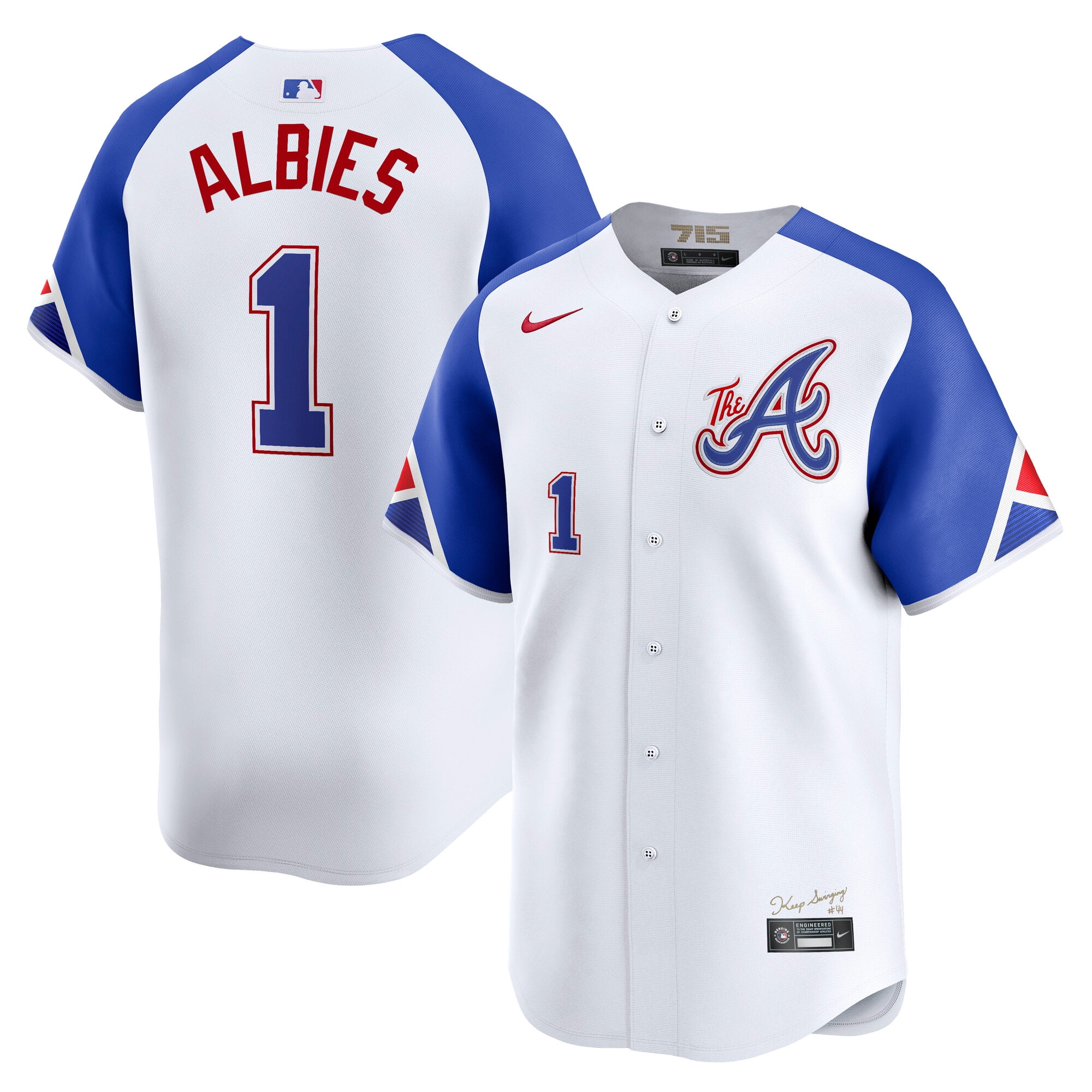 Men's Nike Ozzie Albies White Atlanta Braves City Connect Limited ...