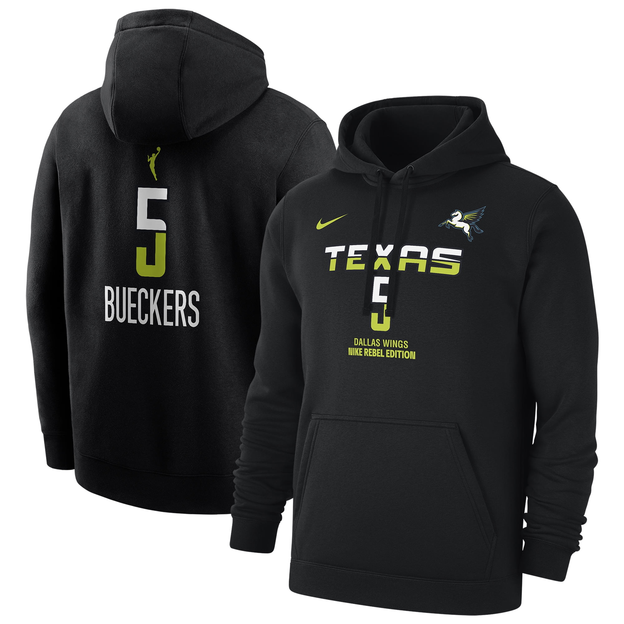 Men's Nike Paige Bueckers Black Dallas Wings 2025 WNBA Draft Rebel ...