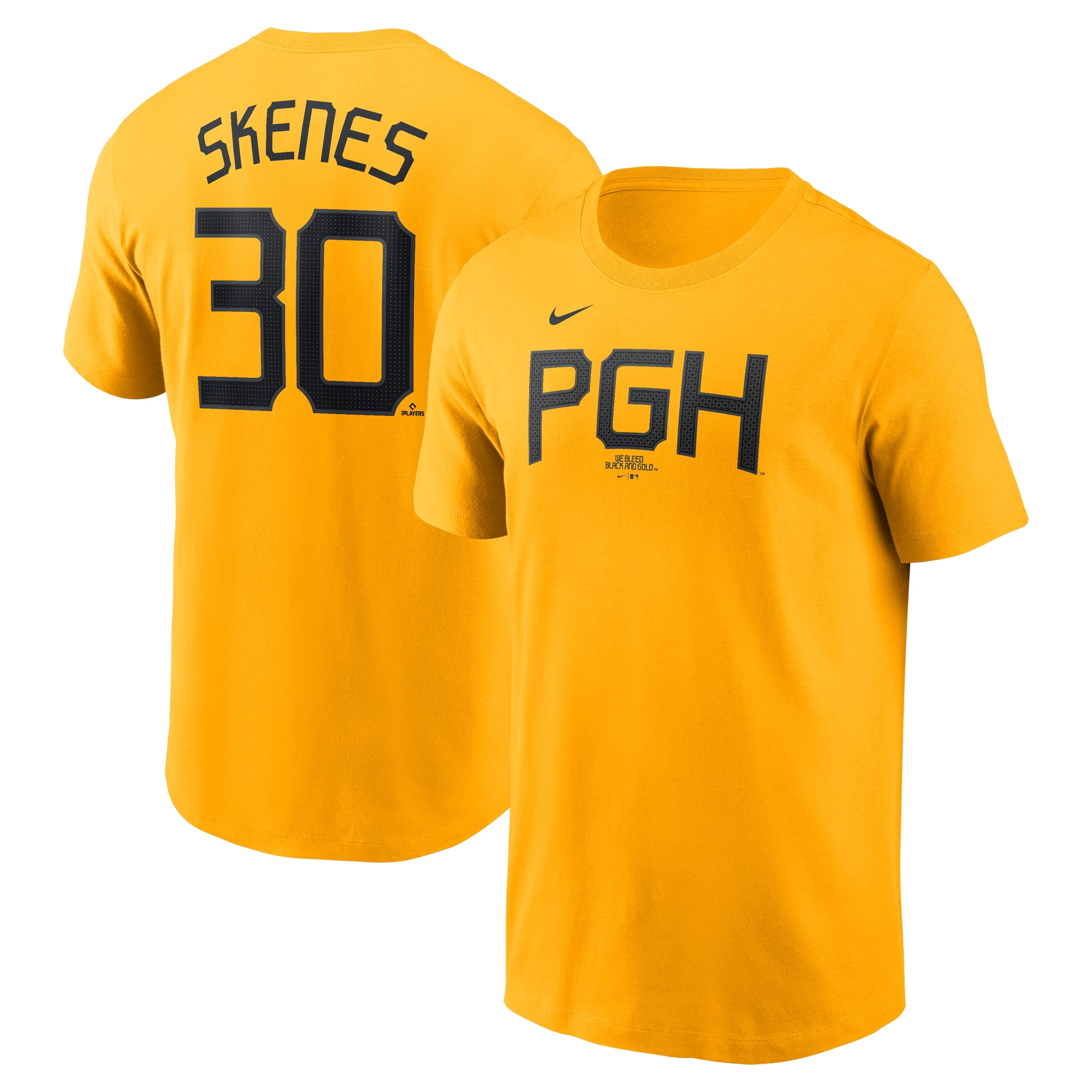 Men's Nike Paul Skenes Gold Pittsburgh Pirates Fuse Name & Number T ...