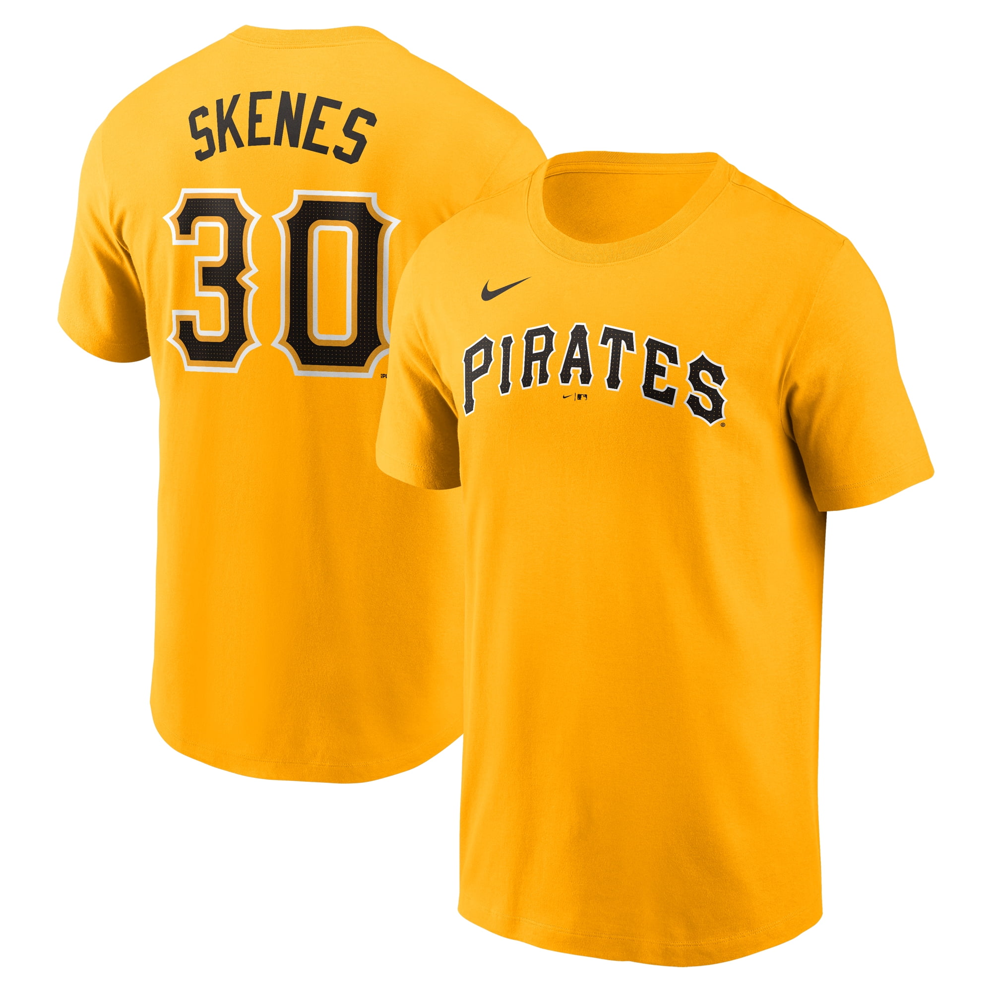 Men's Nike Paul Skenes Gold Pittsburgh Pirates Fuse Name & Number T ...