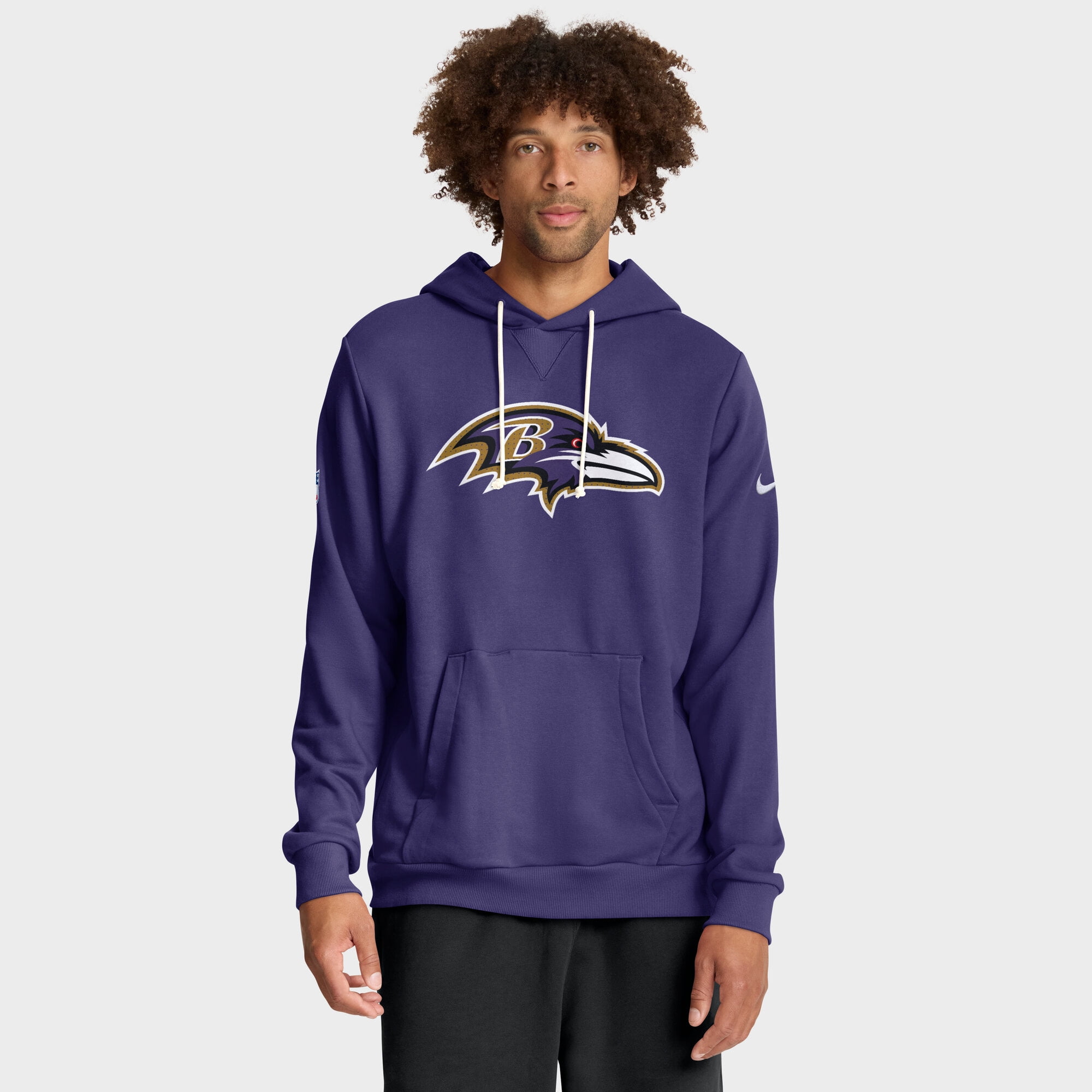 Men's Nike Purple Baltimore Ravens Sideline Standard Issue Initial Home Dri-FIT Hoodie - Walmart.com