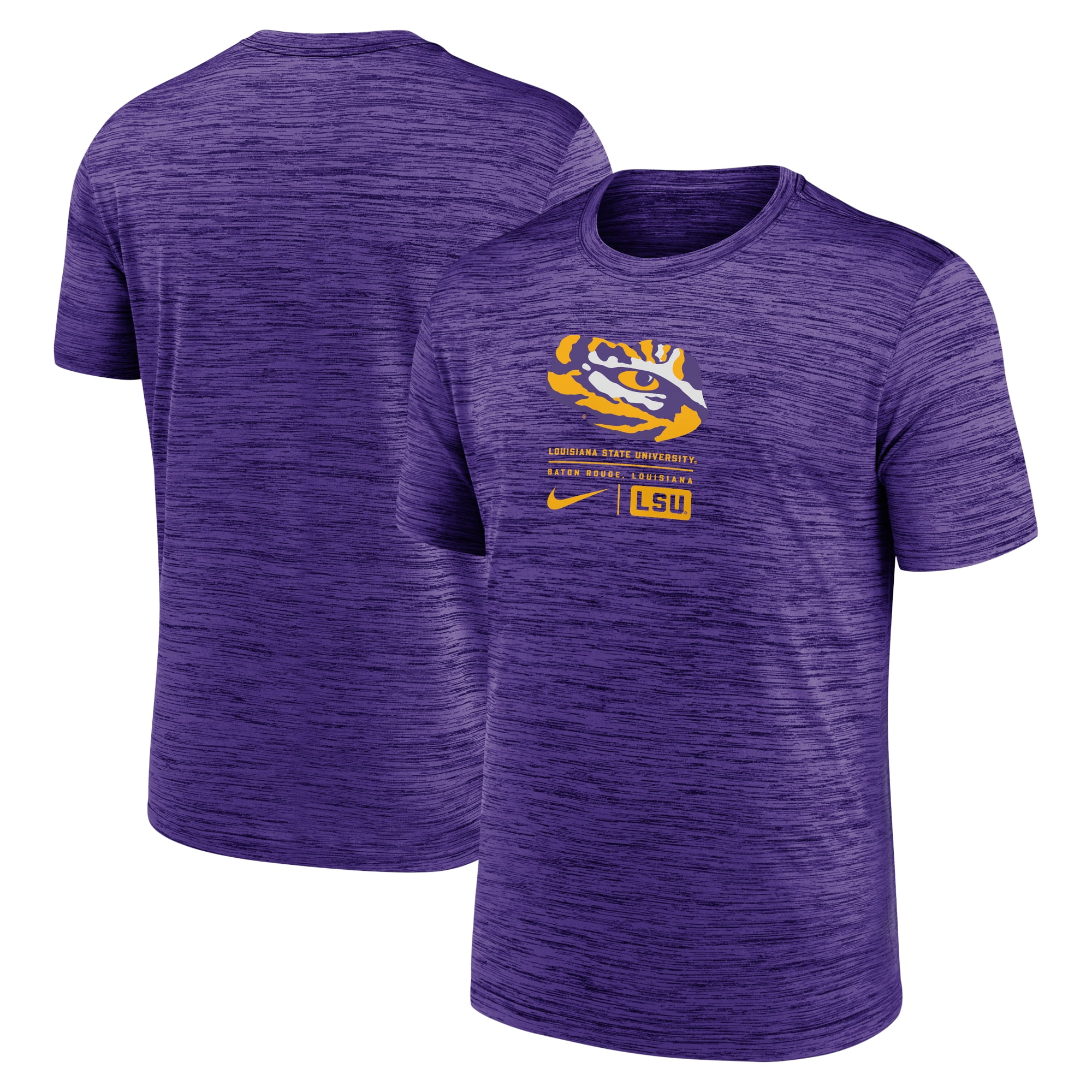 Men's Nike Purple LSU Tigers Campus Center Block Velocity Performance T ...