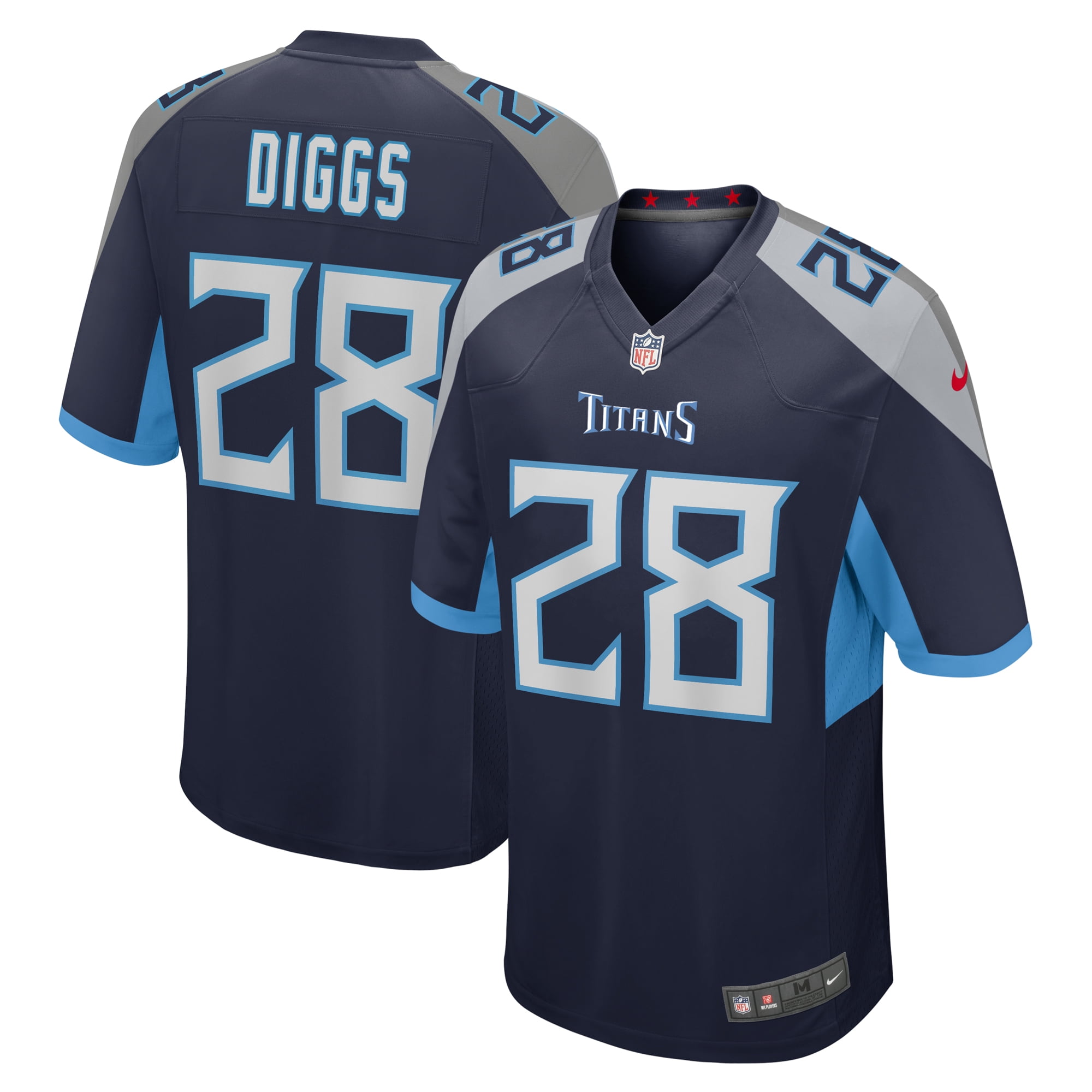 Men's Nike Quandre Diggs Navy Tennessee Titans Game Jersey - Walmart.com