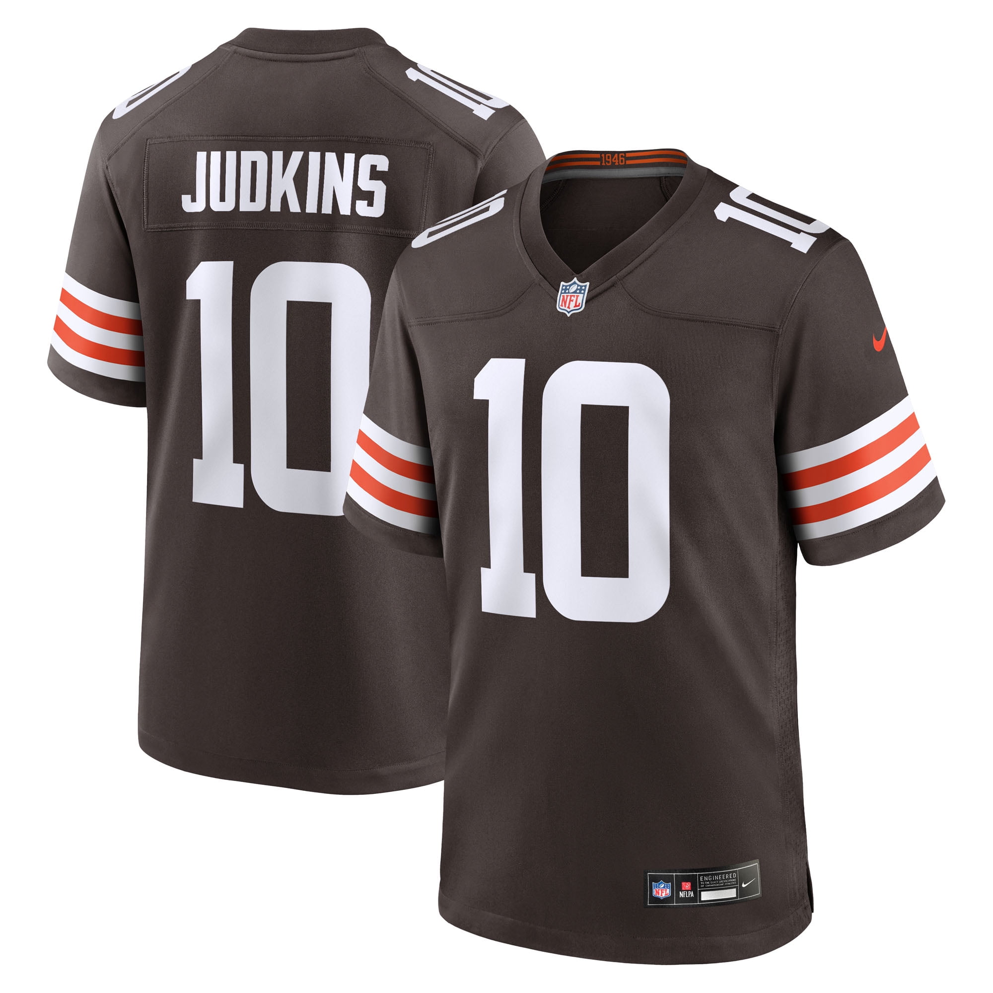 Men's Nike Quinshon Judkins Brown Cleveland Browns 2025 NFL Draft Game ...