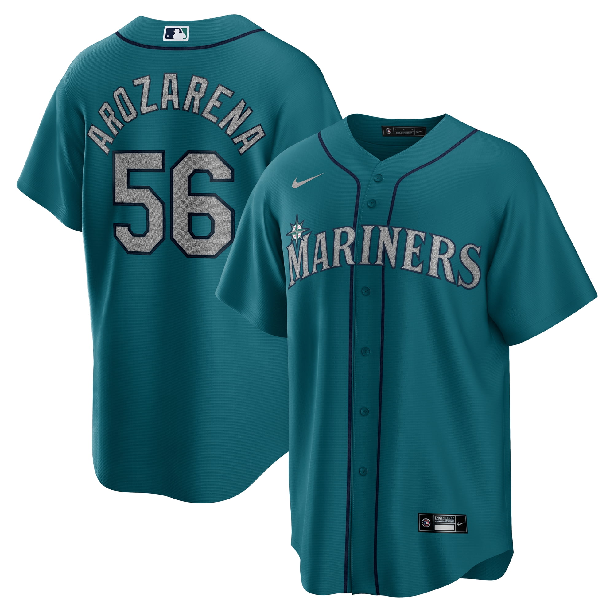 Men's Nike Randy Arozarena Aqua Seattle Mariners Alternate Replica ...